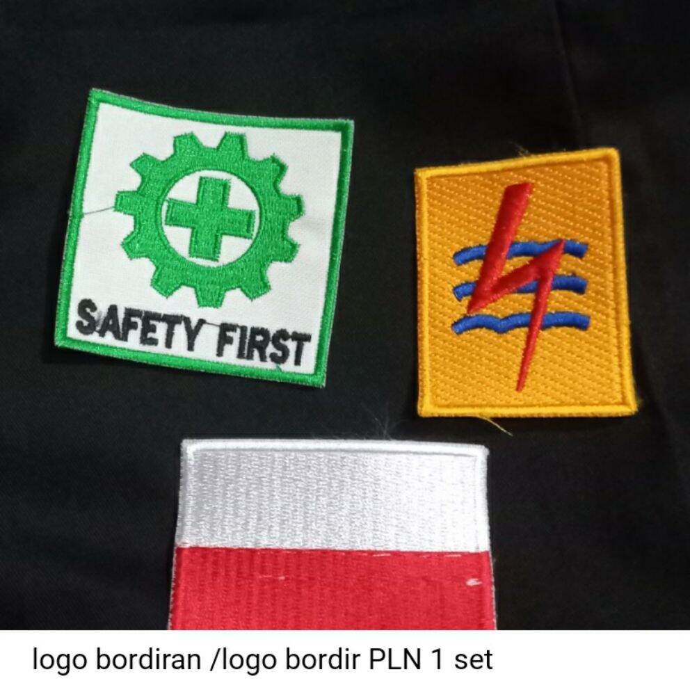 Logo bordir komputer Logo safety PLN Indonesia | Lazada Indonesia
