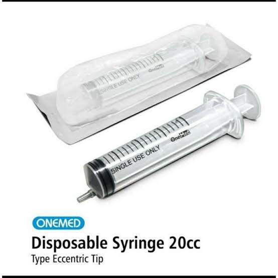 SPUIT 20CC / ONEMED DISPOSABLE SYRINGE 20CC PER PCS LUBANG SAMPING ...