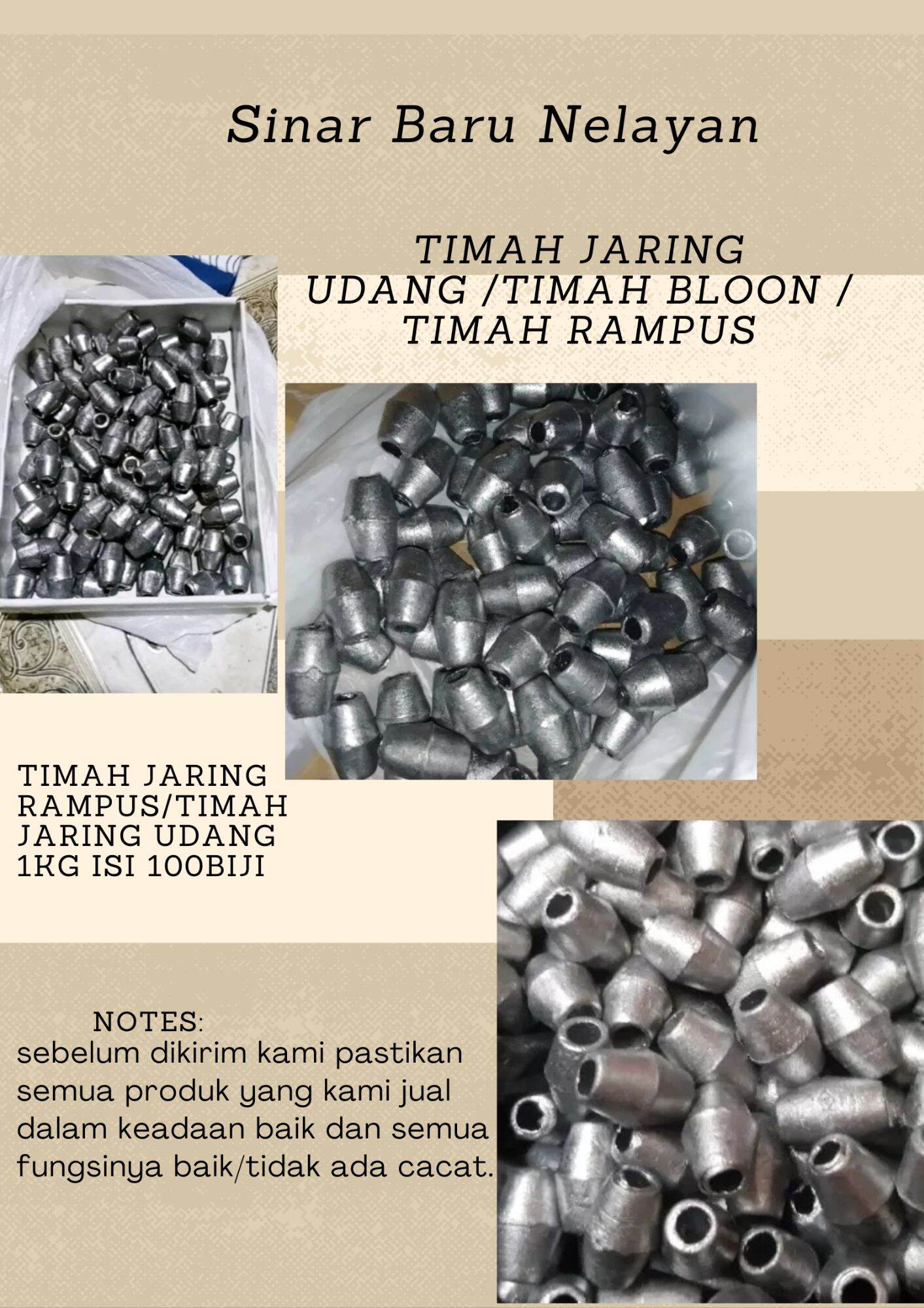 Timah rampus / timah bloon / timah mlinjo 1kg isi 100 | Lazada Indonesia
