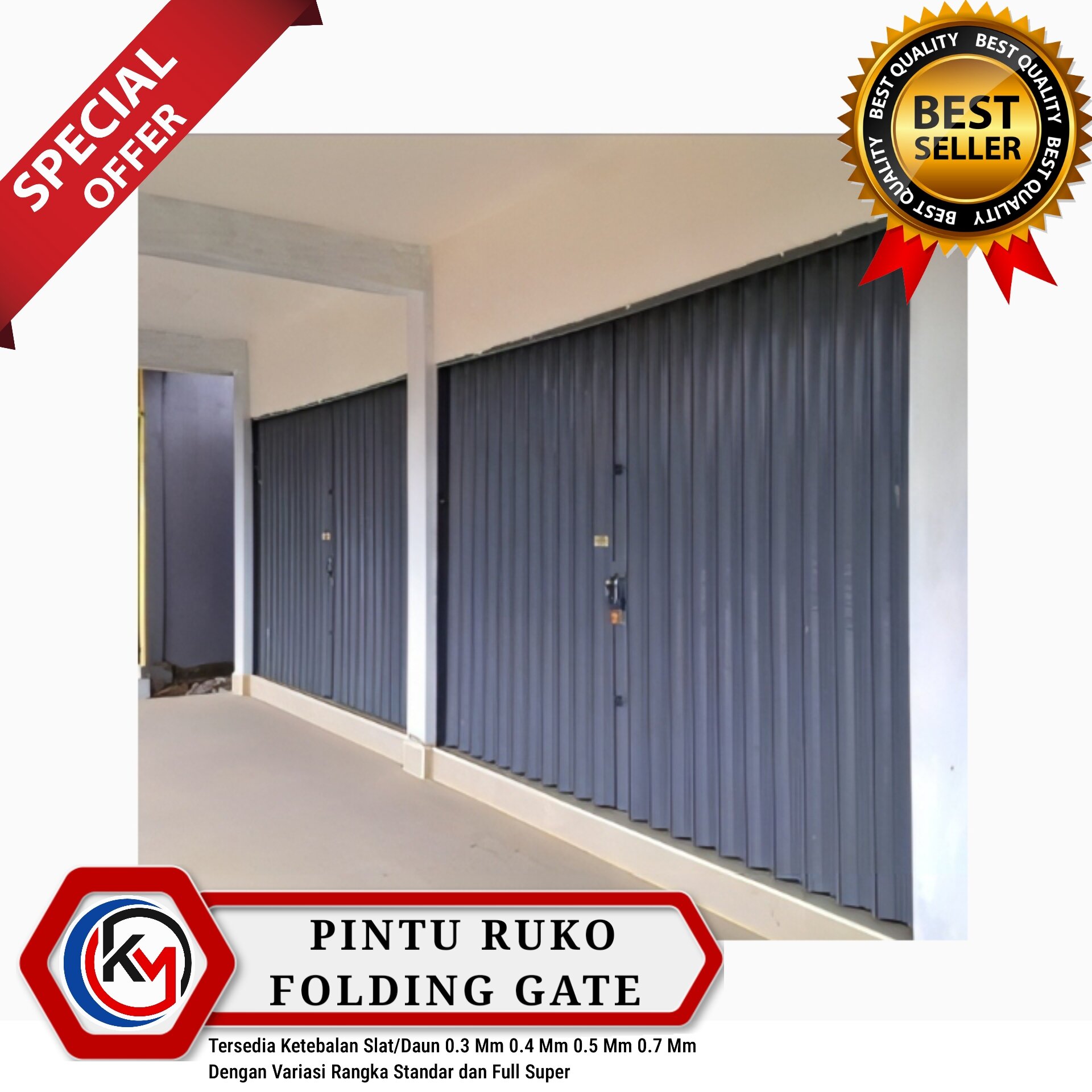 Rolling Door Folding Gate SNI Pintu Pengaman Ruko Bergaransi Rangka ...