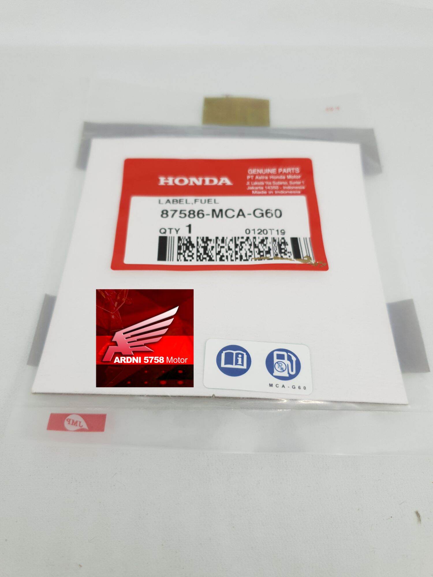 LABEL FUEL STICKER STIKER TANGKI TANKI BENSIN BEAT GENIO SCOOPY VARIO ...