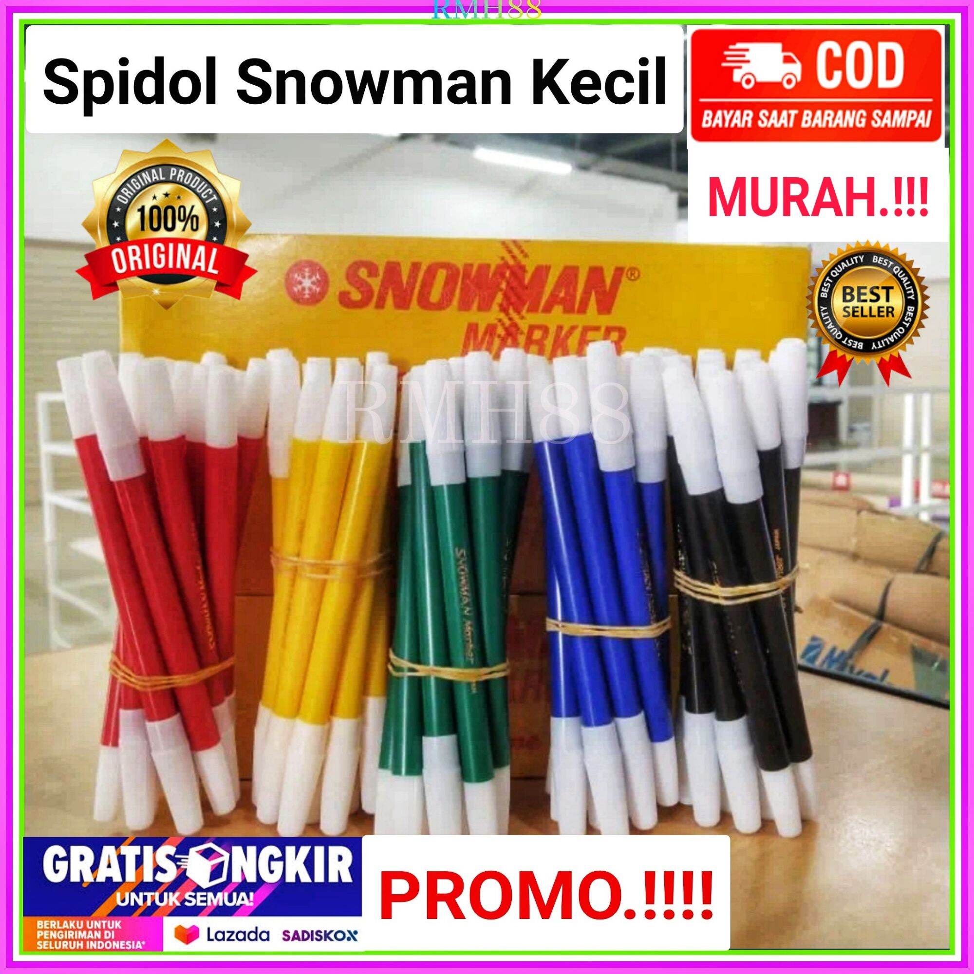 1 Pak Spidol Kecil Snowman 1 Pak isi 12 Pcs | Lazada Indonesia