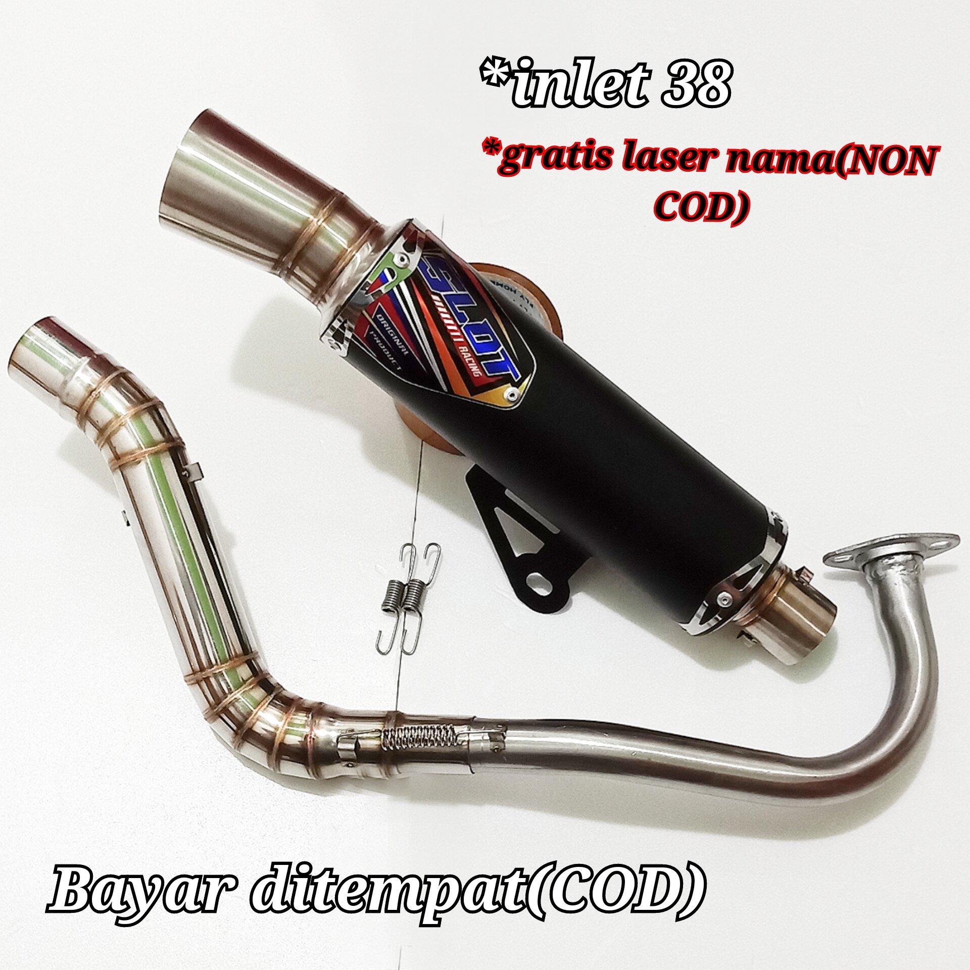 samlong knalpot racing slot leher drag roadrace inlet 38 buat beat ...