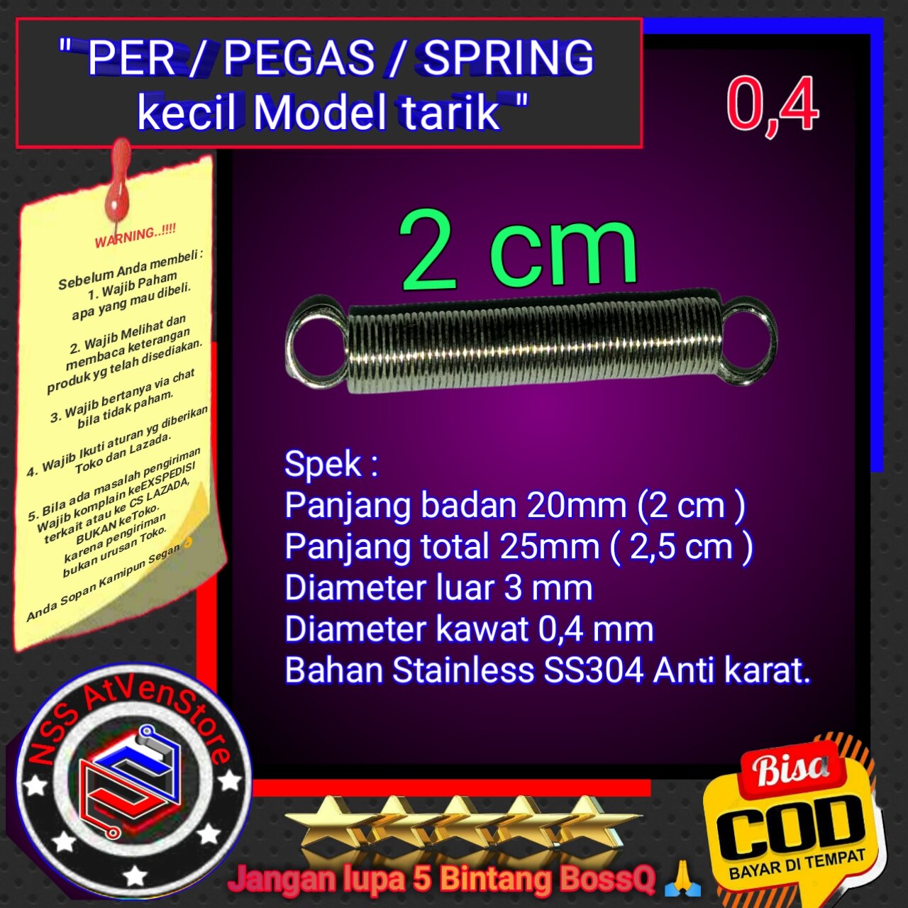 PER / SPRING / PEGAS kecil Model Tarik ( Baca Deskripsi ) | Lazada ...