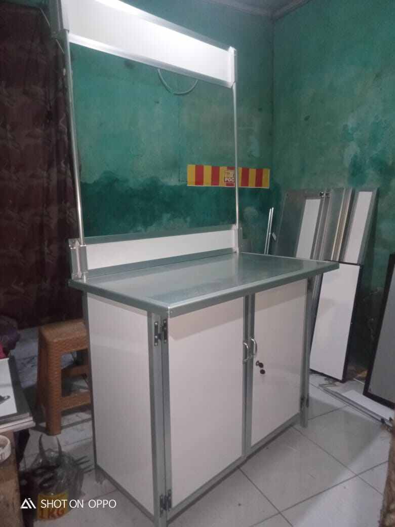 Booth portable lipat dengan pintu kunci ukuran 120x60 | Lazada Indonesia