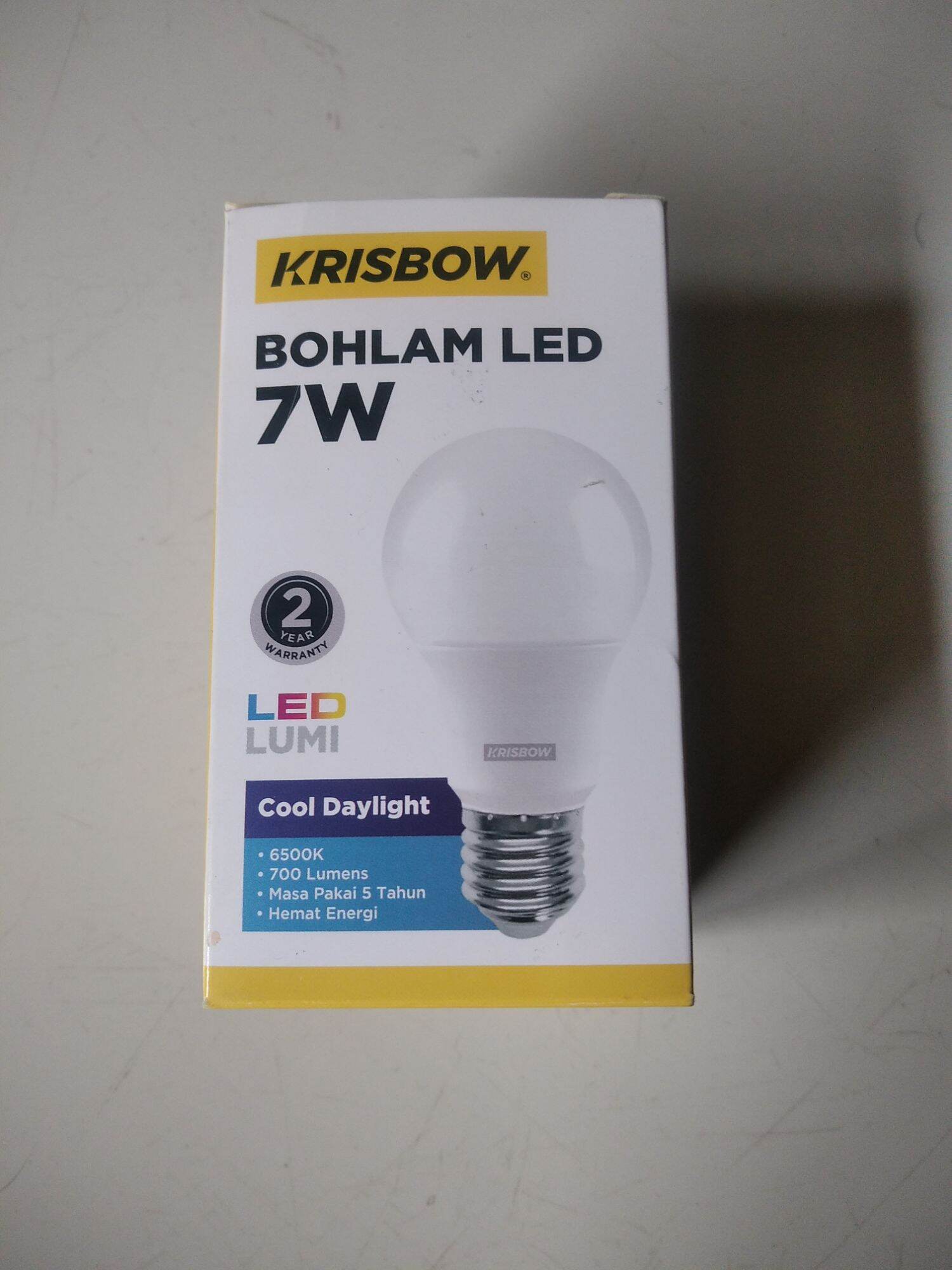 Bohlam Led Krisbow 7 Watt Cool Daylight Bulb Led Lumi Krisbow | Lazada ...