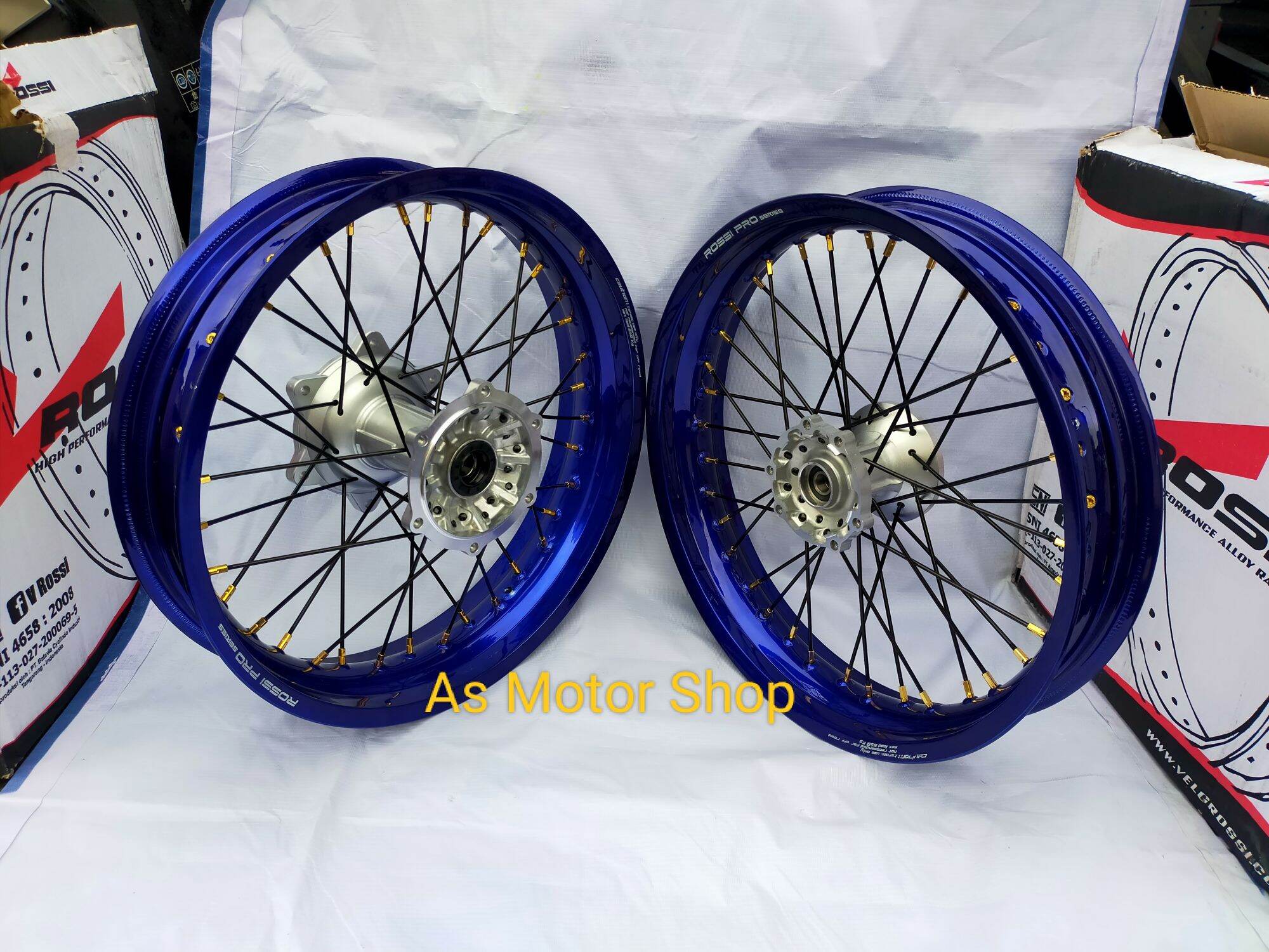 VELG SET SUPER MOTO YAMAHA WR155 TROMOL SET PNP WR155 VELG ROSSI SPRINT ...