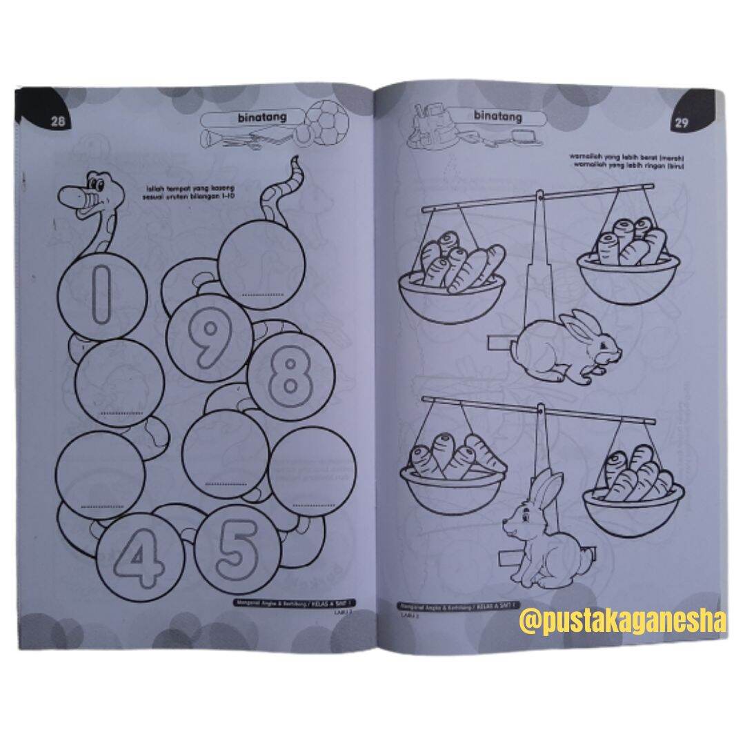 Buku LKS PAUD Pelajaran Untuk TK A dan TK B Per Paket 1 Tahun Isi 10 ...