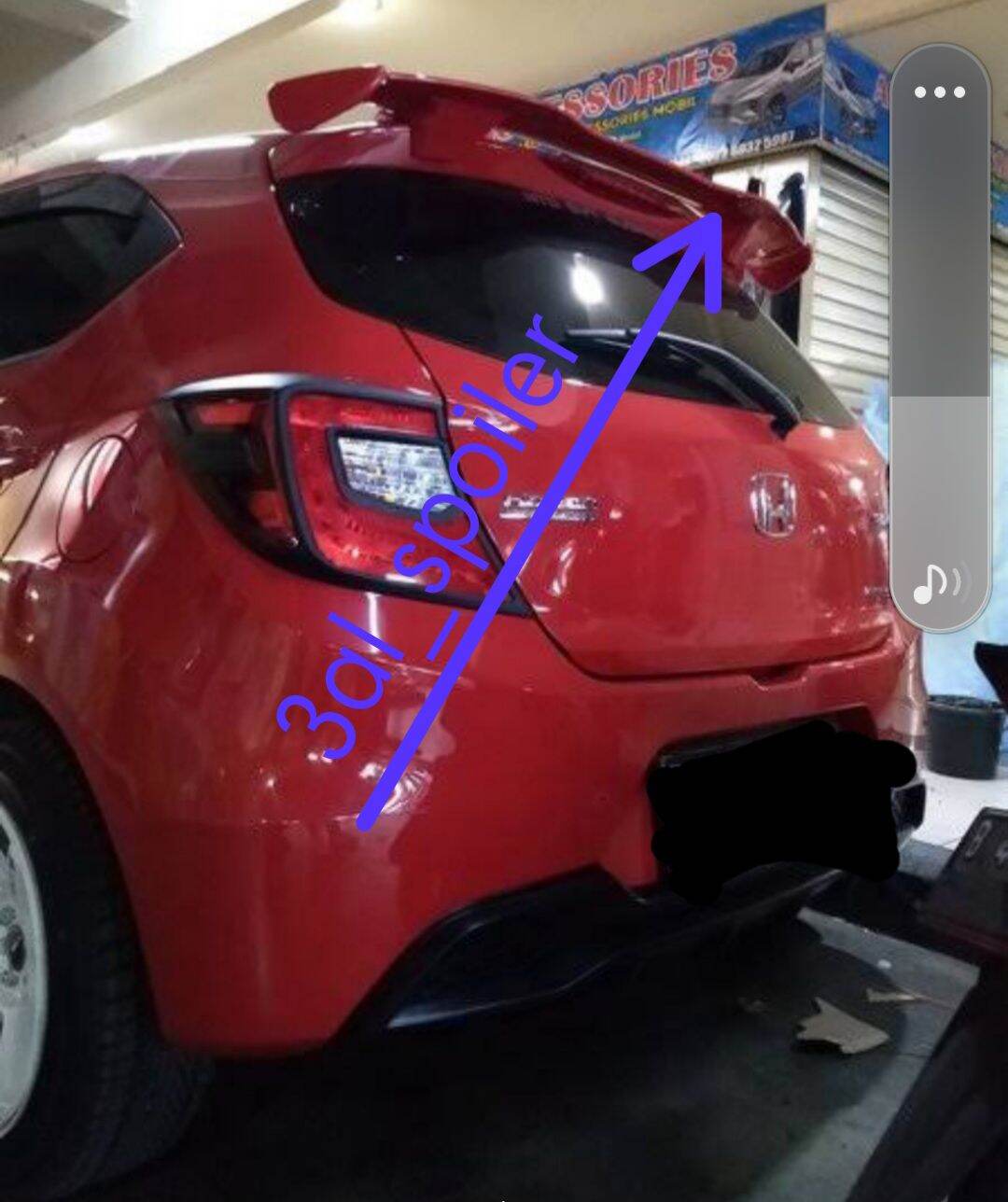 Spoiler all new Honda Brio model mugen warna dasar hitam dop | Lazada ...