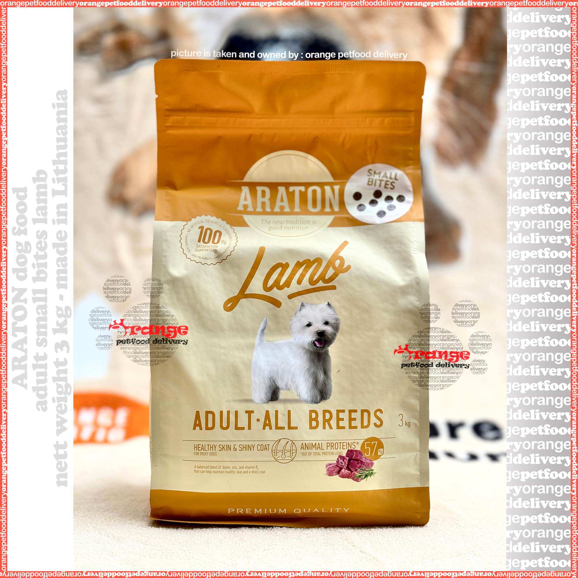 ARATON adult lamb small bites 3 kg - all breeds dog food makanan anjing ...