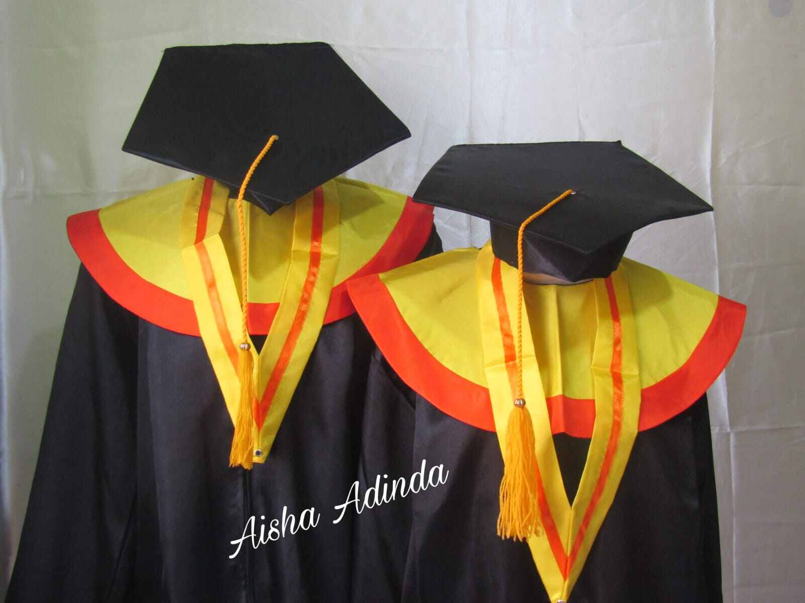 SERAGAM TOGA WISUDA KULIAH KUNING LIS ORANGE ORIGINAL | Lazada Indonesia