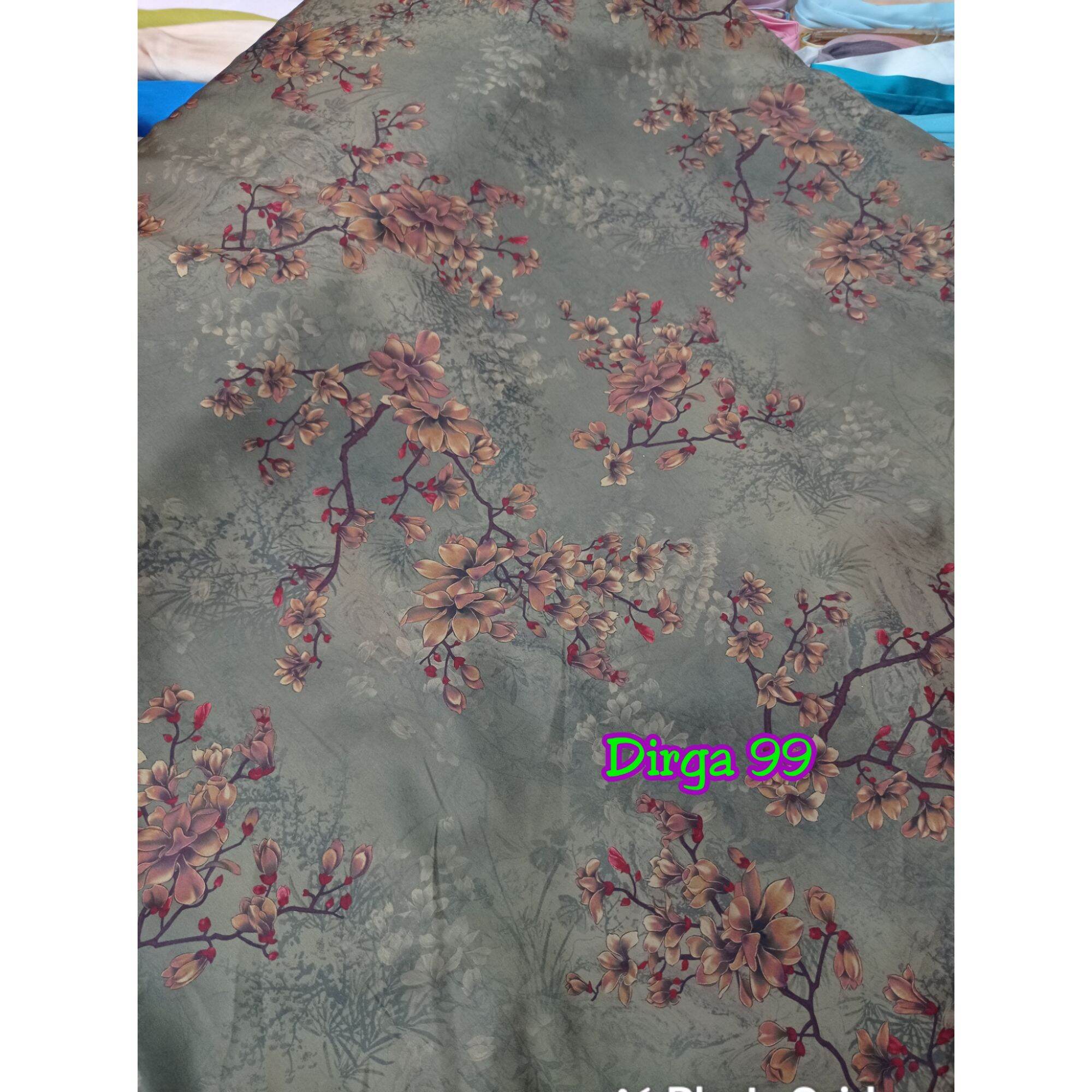 Kain sutera / Kain sutra halus lembut /Kain semi sutera motif (Harga 1 ...