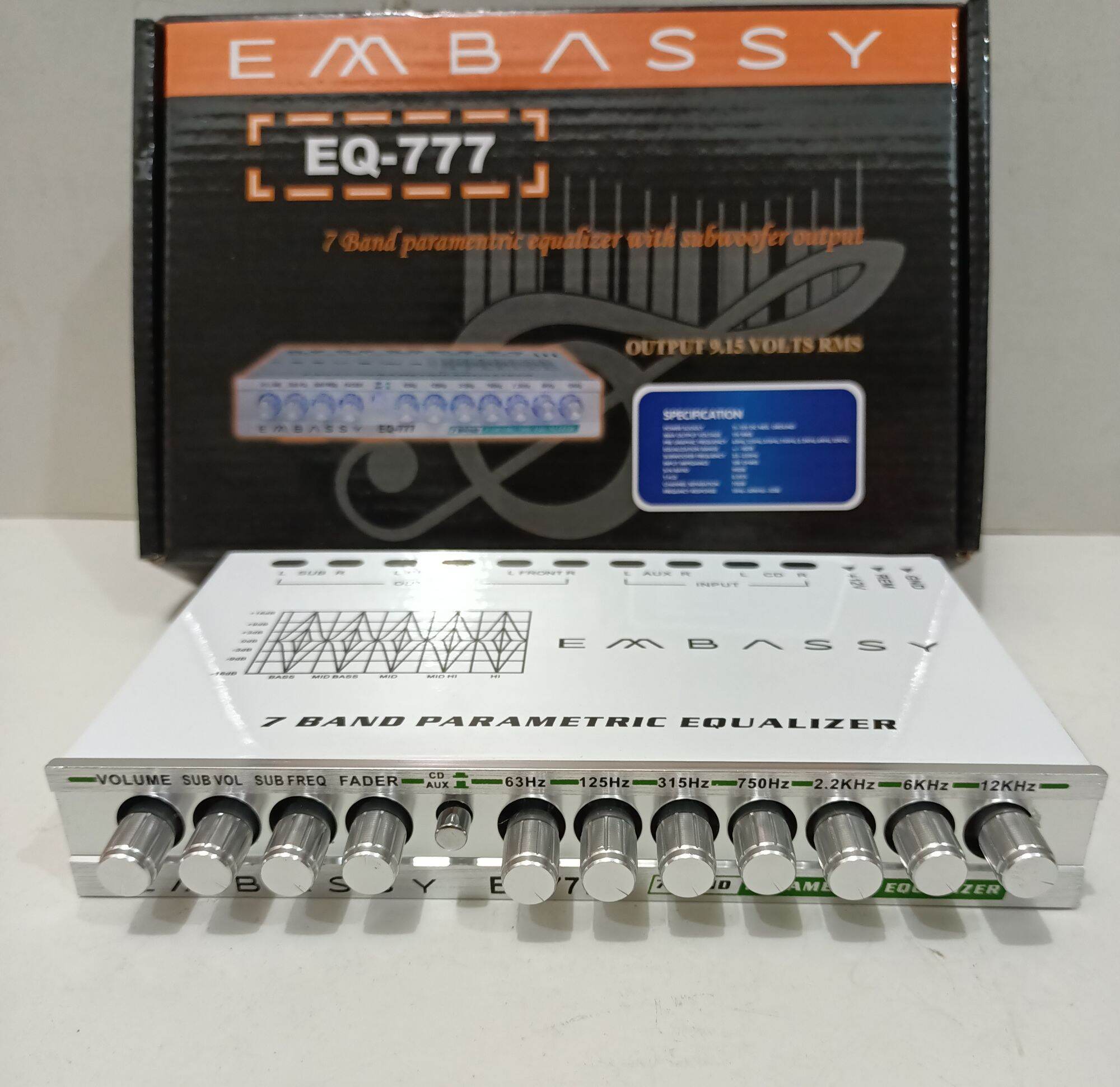 EMBASSY EQ -777 parametric preamp equalizer 7 Band with subwoofer output | Lazada Indonesia