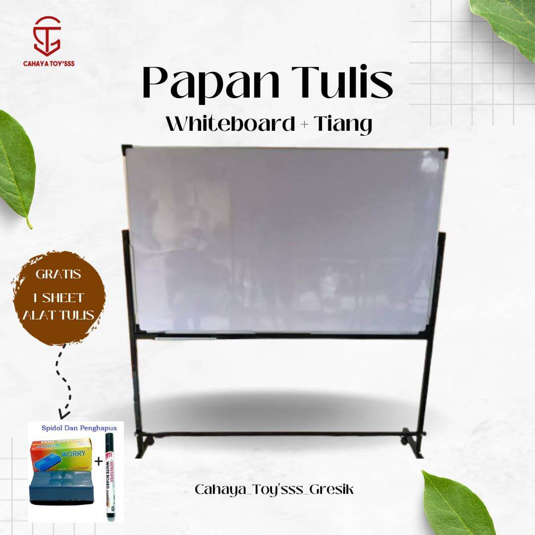 Papan Tulis Whiteboard / Whiteboard Standing 90x120 cm | Lazada Indonesia