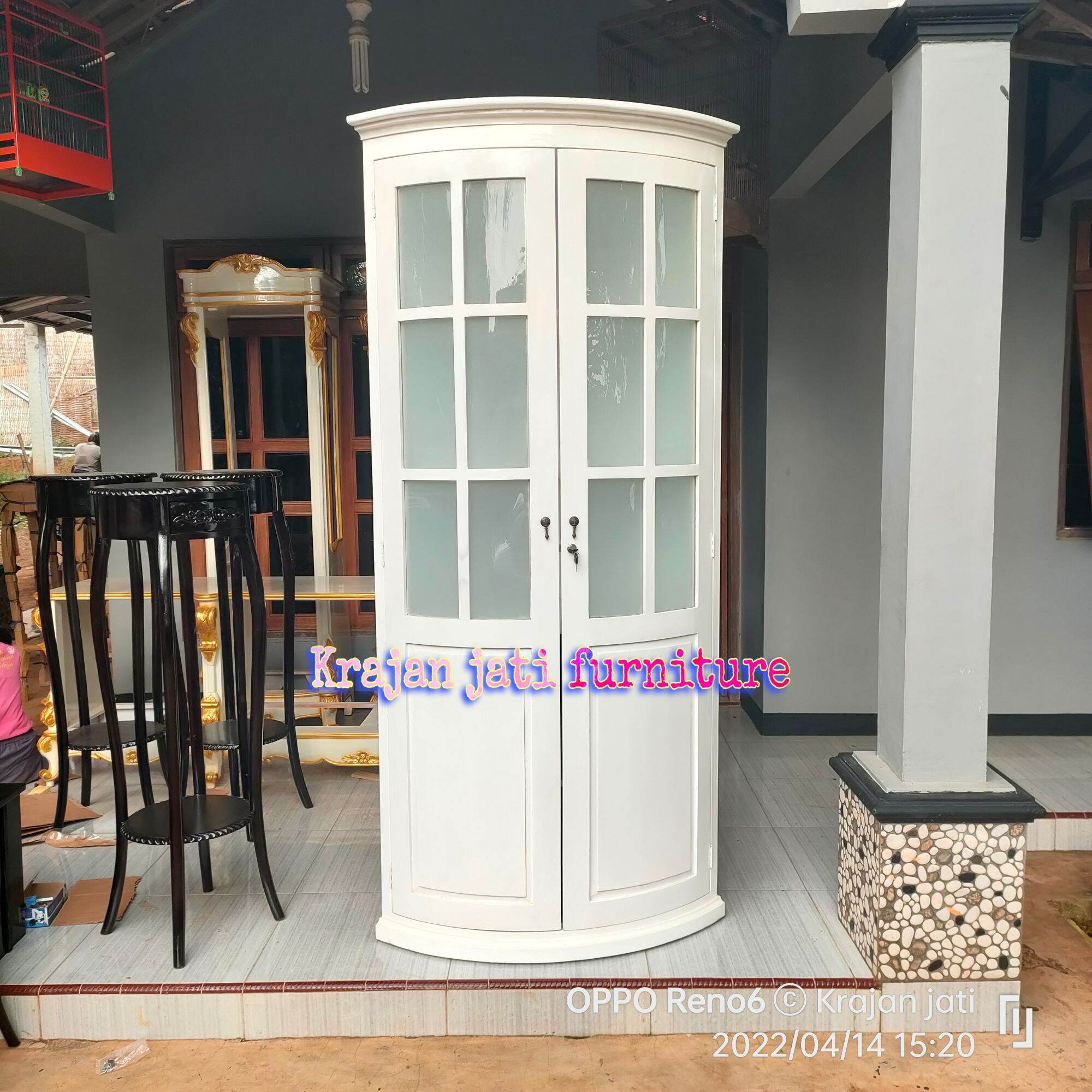 lemari sudut kaca buram duco | Lazada Indonesia