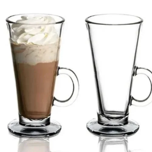 Gelas Kaca Beling Bening Gagang Irish Gelas Kaki Cafe Latte Kopi Teh ...