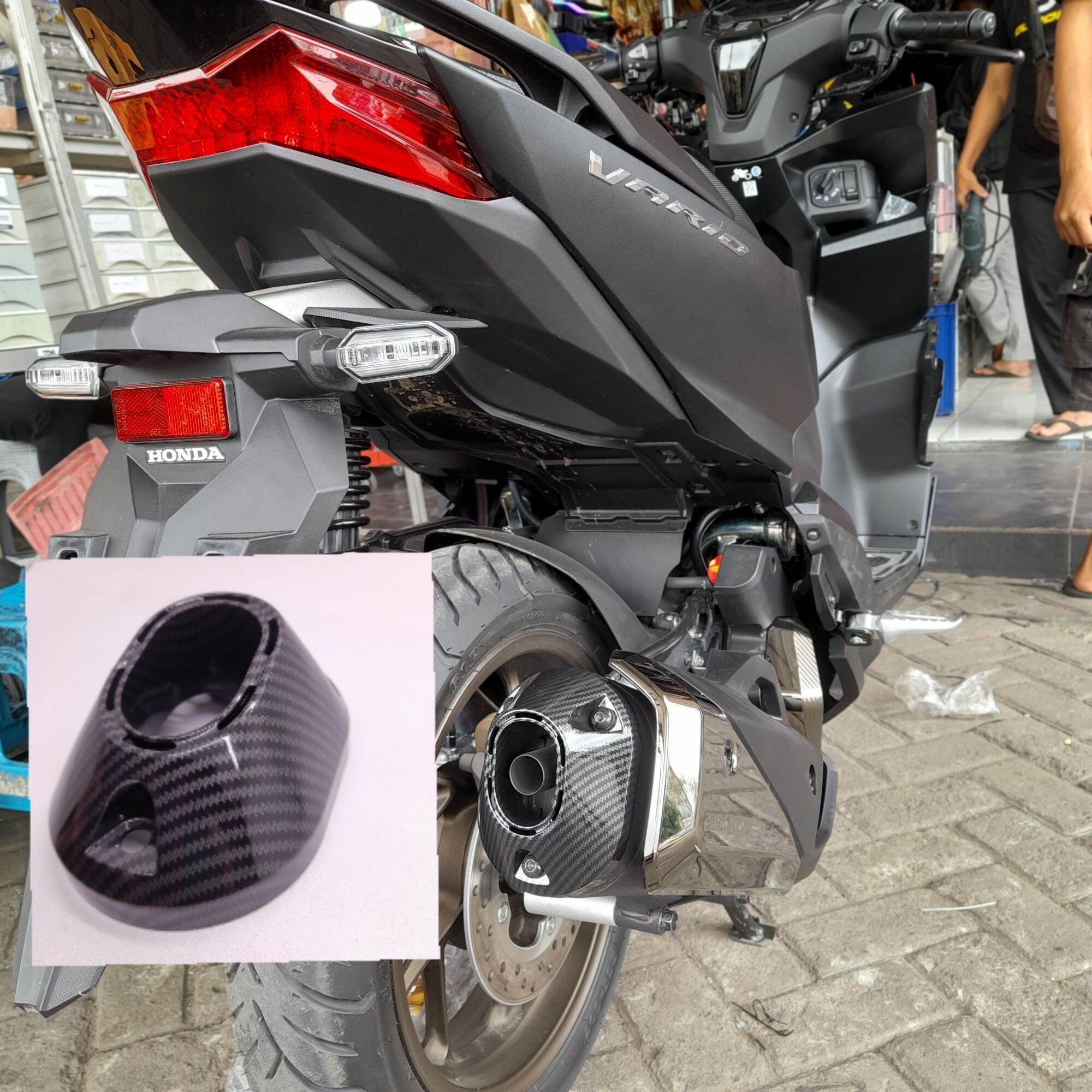 Corong knalpot vario 160 model carbon bahan kuat dan tebal pemasangan ...