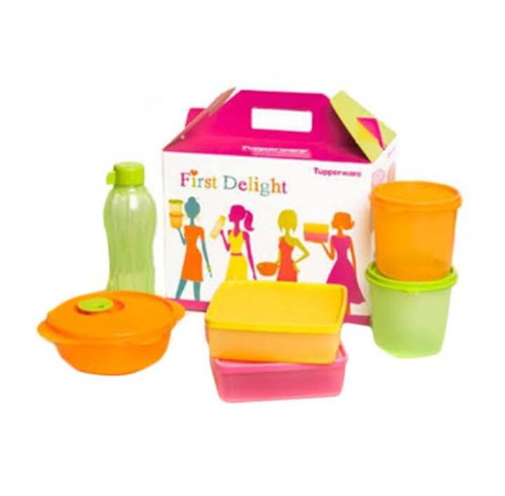 first delight set tupperware tanpa box tempat bekal set tupperware ...