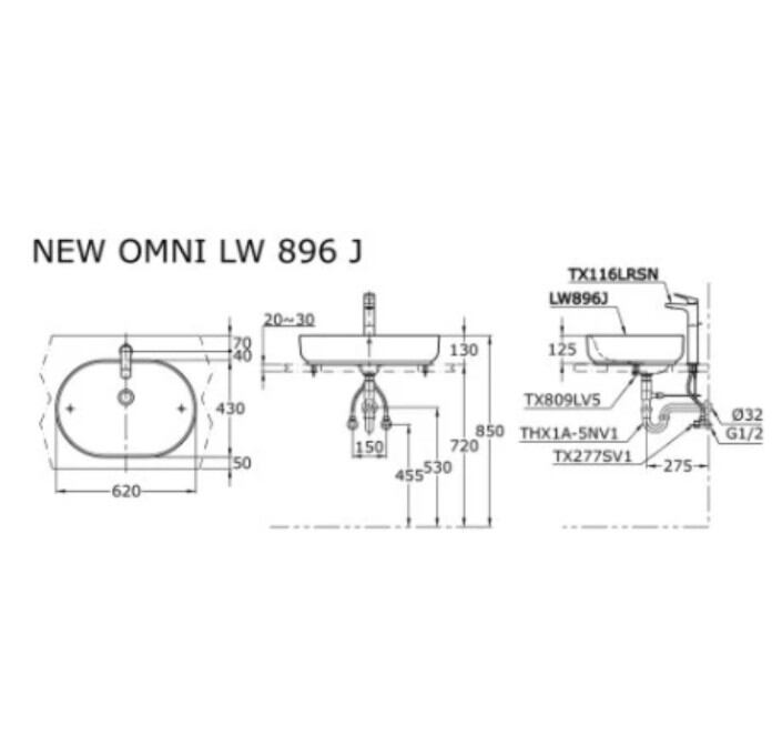WASTAFEL LW 896 J FULL SET TOTO ORI/WASTAFEL TOTO LW896J LENGKAP SET ...