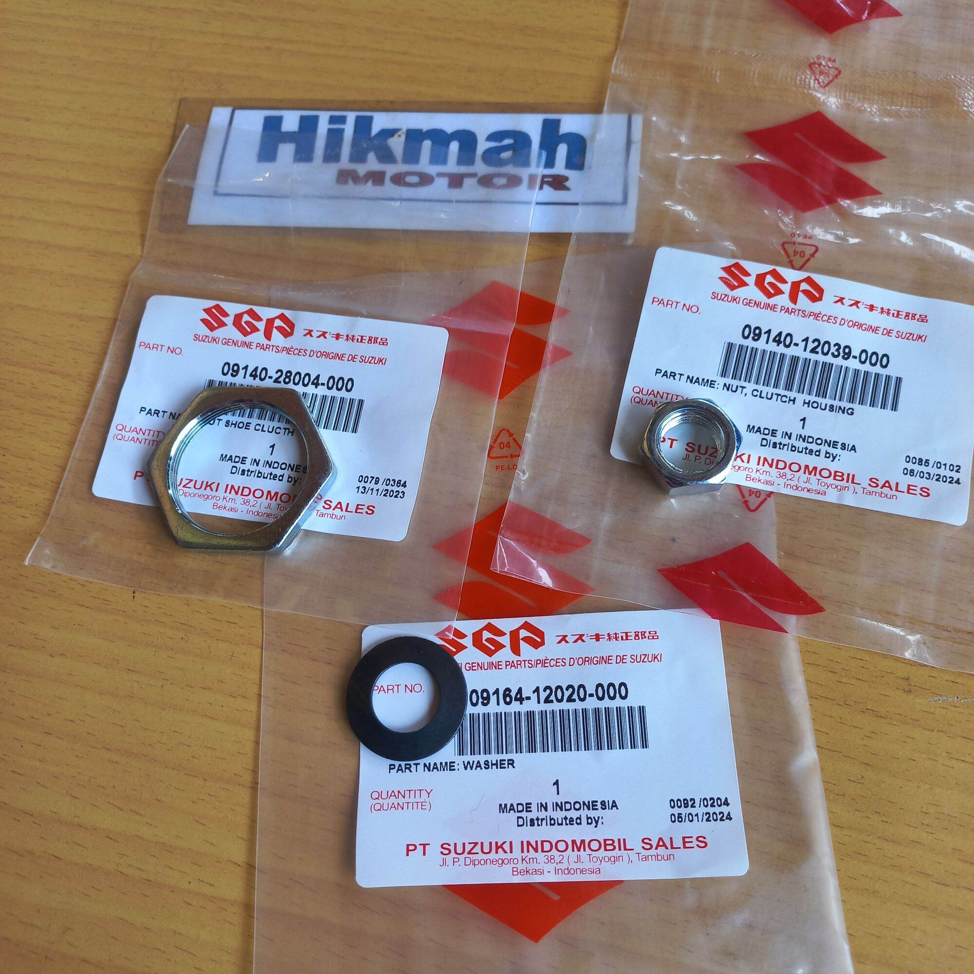 mur mangkok kampas ganda luar dalam dan whaser ring asli original suzuki spin 125 skywave ...