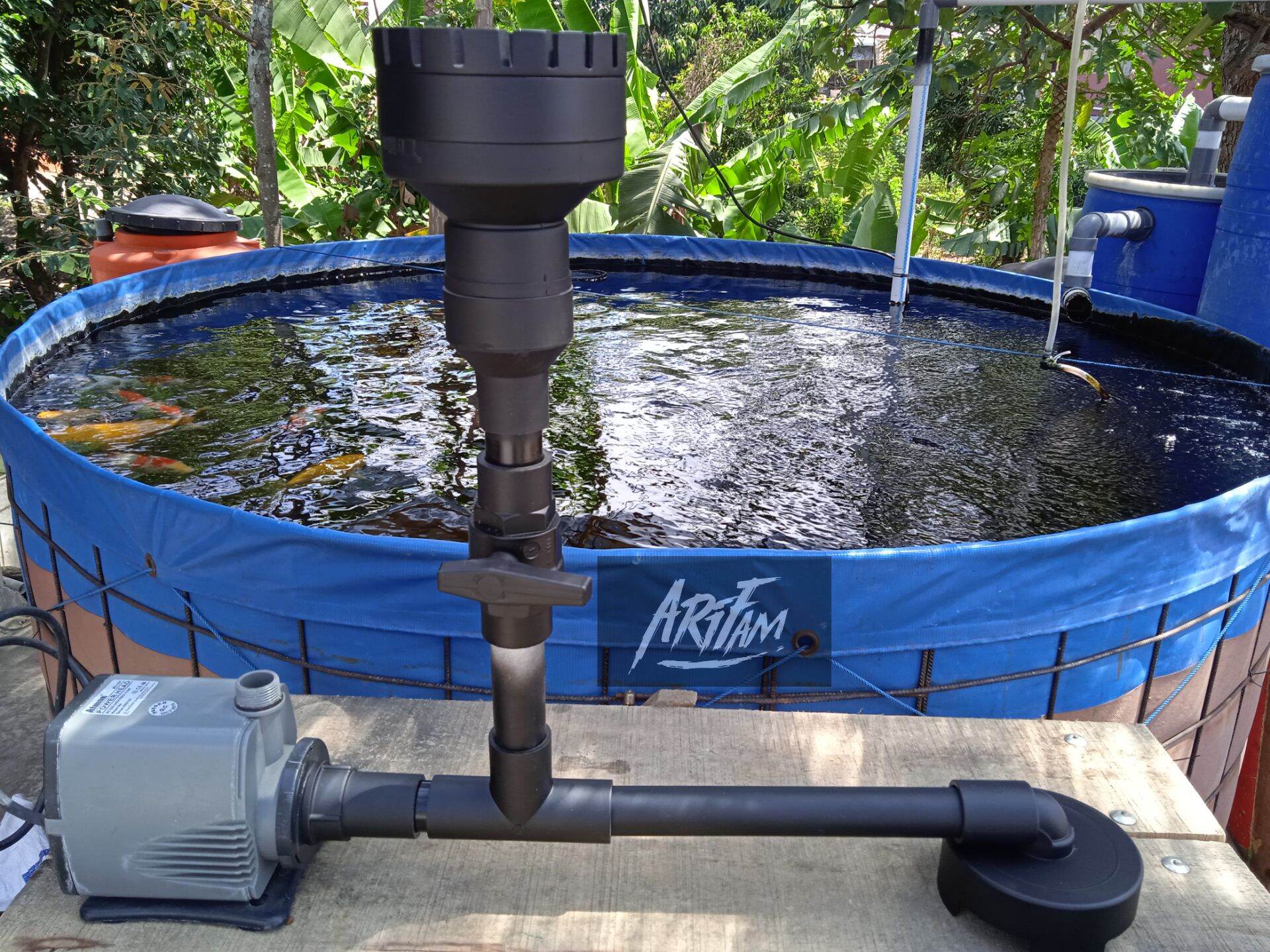 arifam skimer kolam koi skimmer putar 4inch fullset +vacum drain ...