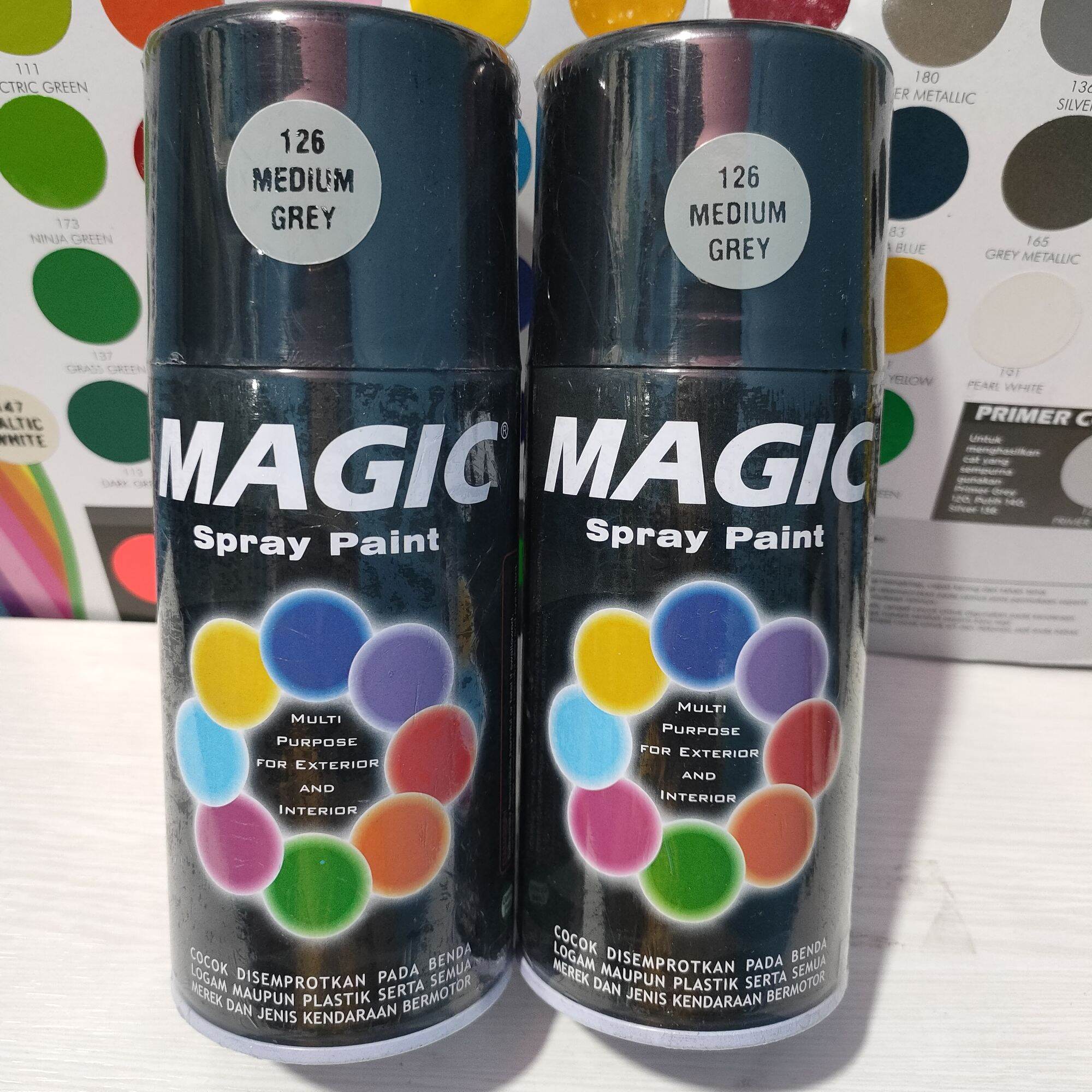 Magic Spray Paint Pilox Pilok Magic Medium Grey Abu Muda 126 300cc Cat ...