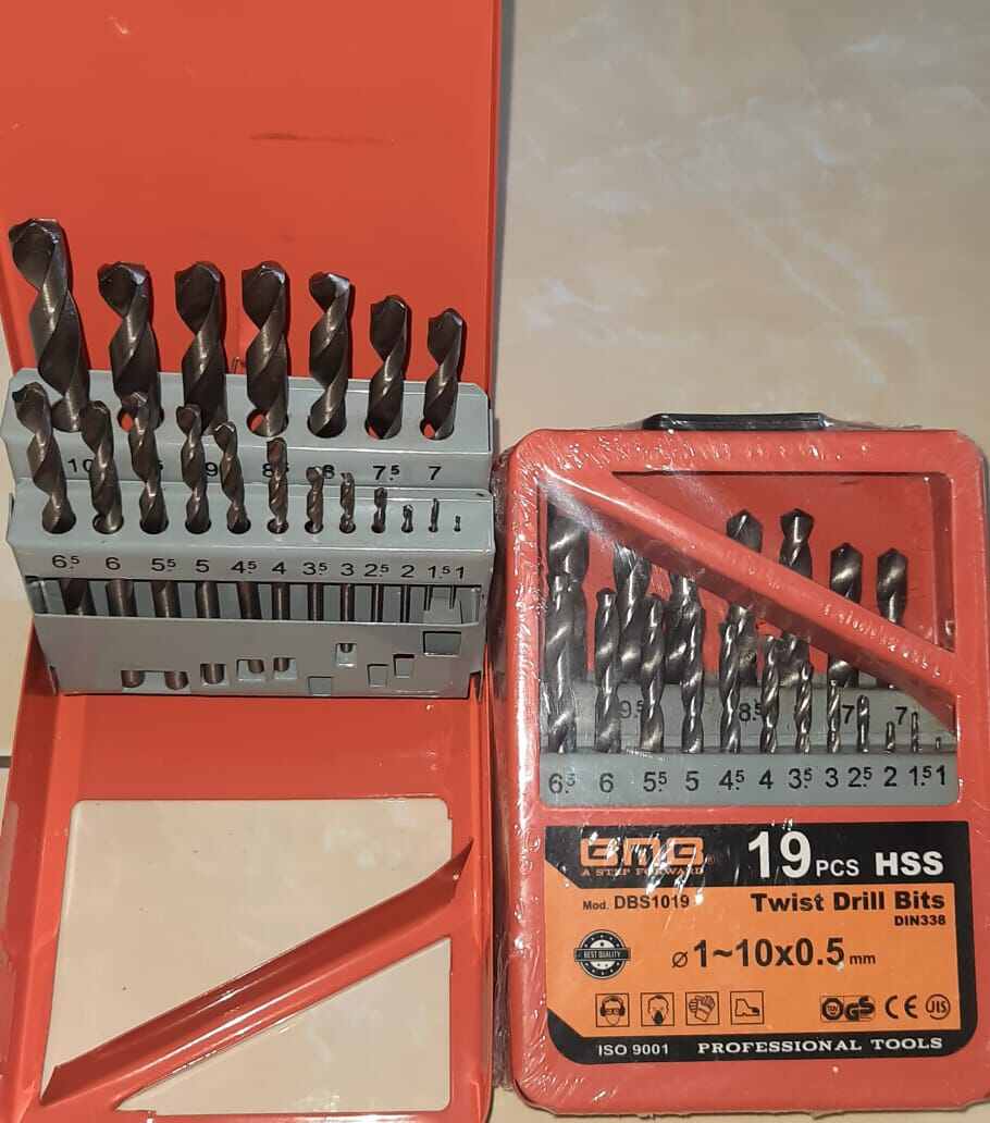 SET MATA BOR BESI-Mata Bor Besi Set 19 Pcs 1-10 Mm | Lazada Indonesia