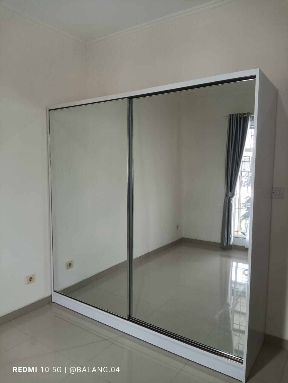 lemari sliding 2 full cermin pintu jumbo | lemari pakaian | lemari baju ...