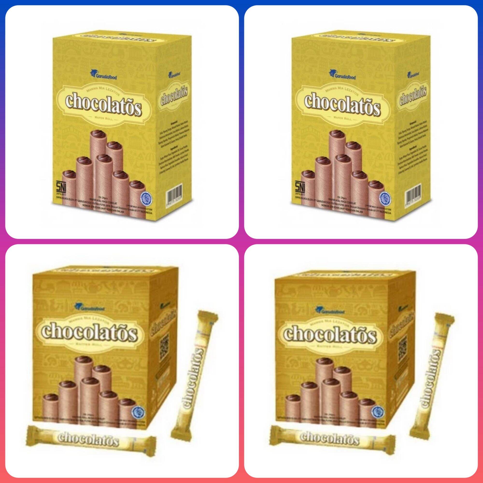 1 BOX CHOCOLATOS - CLASSIC WAFER ROLL (box isi 24x8gr) | Lazada Indonesia