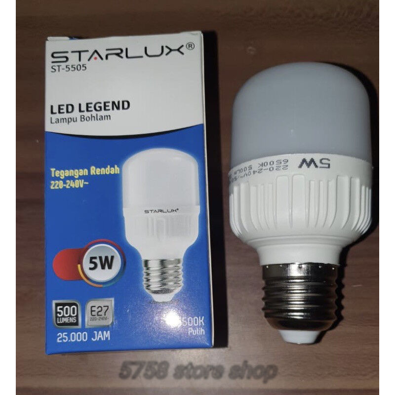 LAMPU STARLUX LED LEGEND 5 WATT BOHLAM KAPSUL PUTIH | Lazada Indonesia