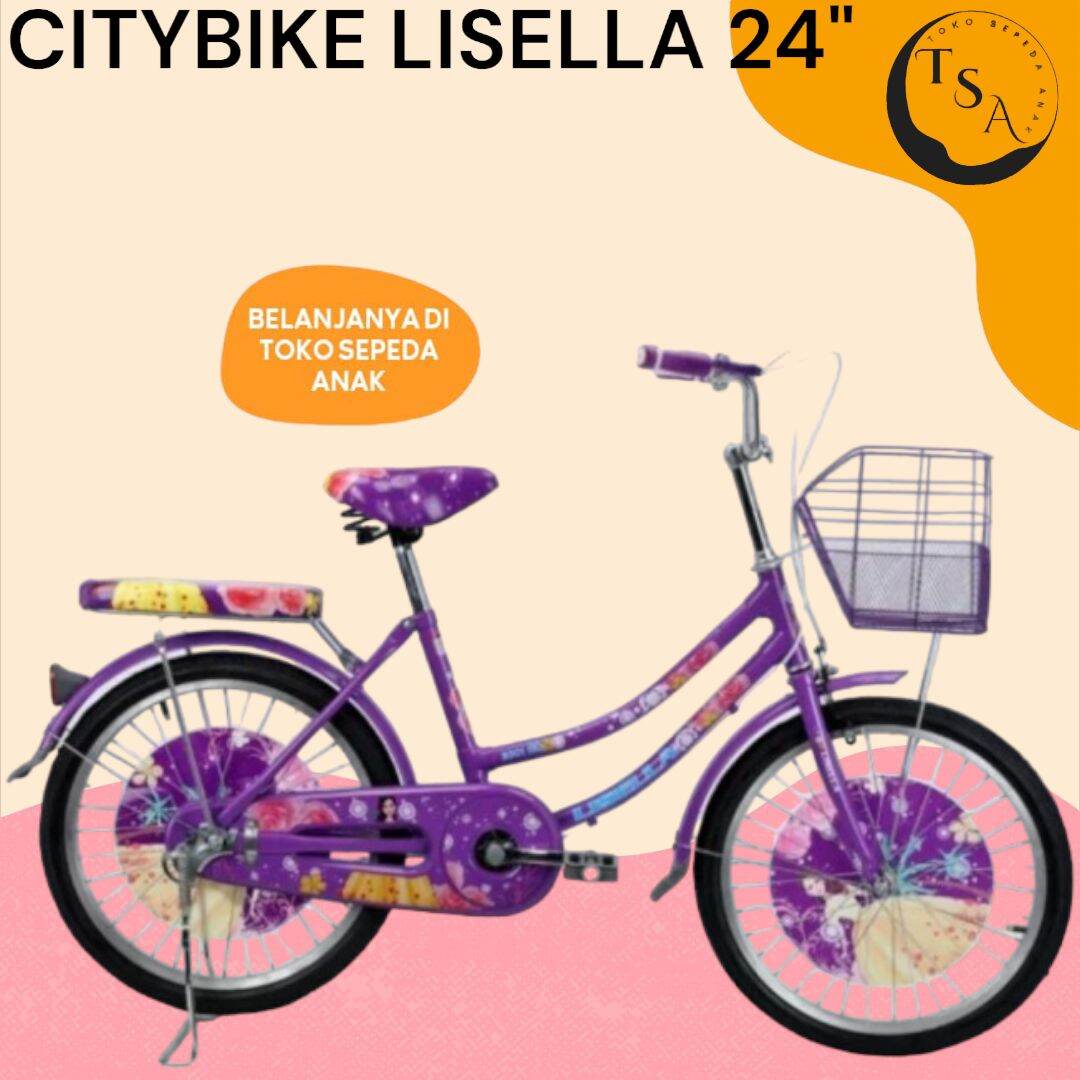 Sepeda Citybike LISELLA 24 inch princess Sepeda putri LISELLA 24 ...