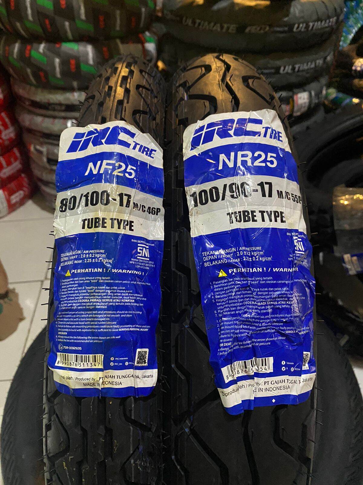 BAN LUAR MOTOR VERZA/MEGAPRO/TIGER NON TUBLES RING 17 80/100 & 100/90 ...