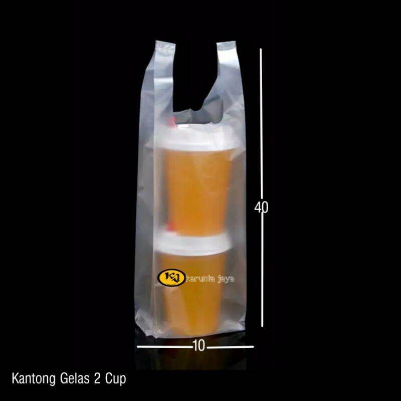 HD Kantong 1 Cup & 2 Cup Bening / Kantong Plastik Juice Gelas Pop Ice ...