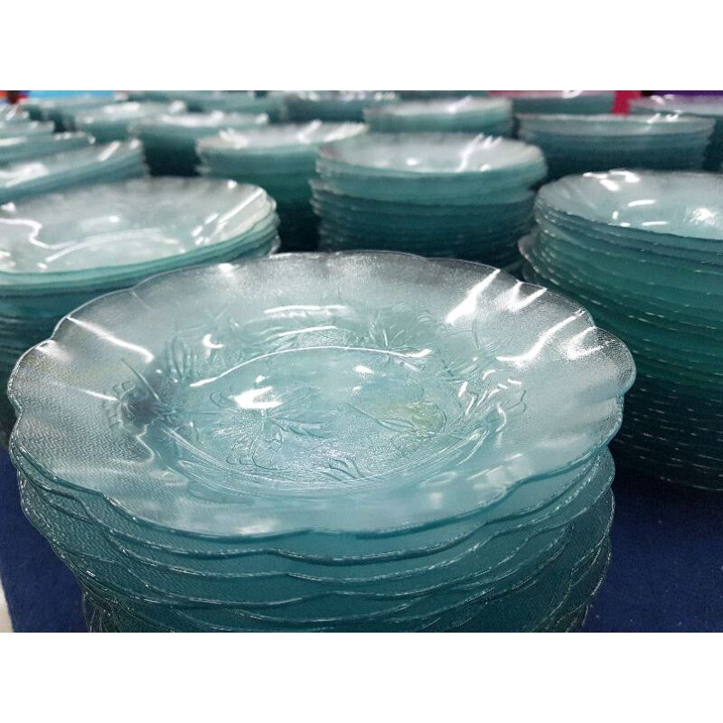 1 Lusin Piring BBC 8 Piring Kaca Piring Makan Kaca Beling Piring BBC 8 ...