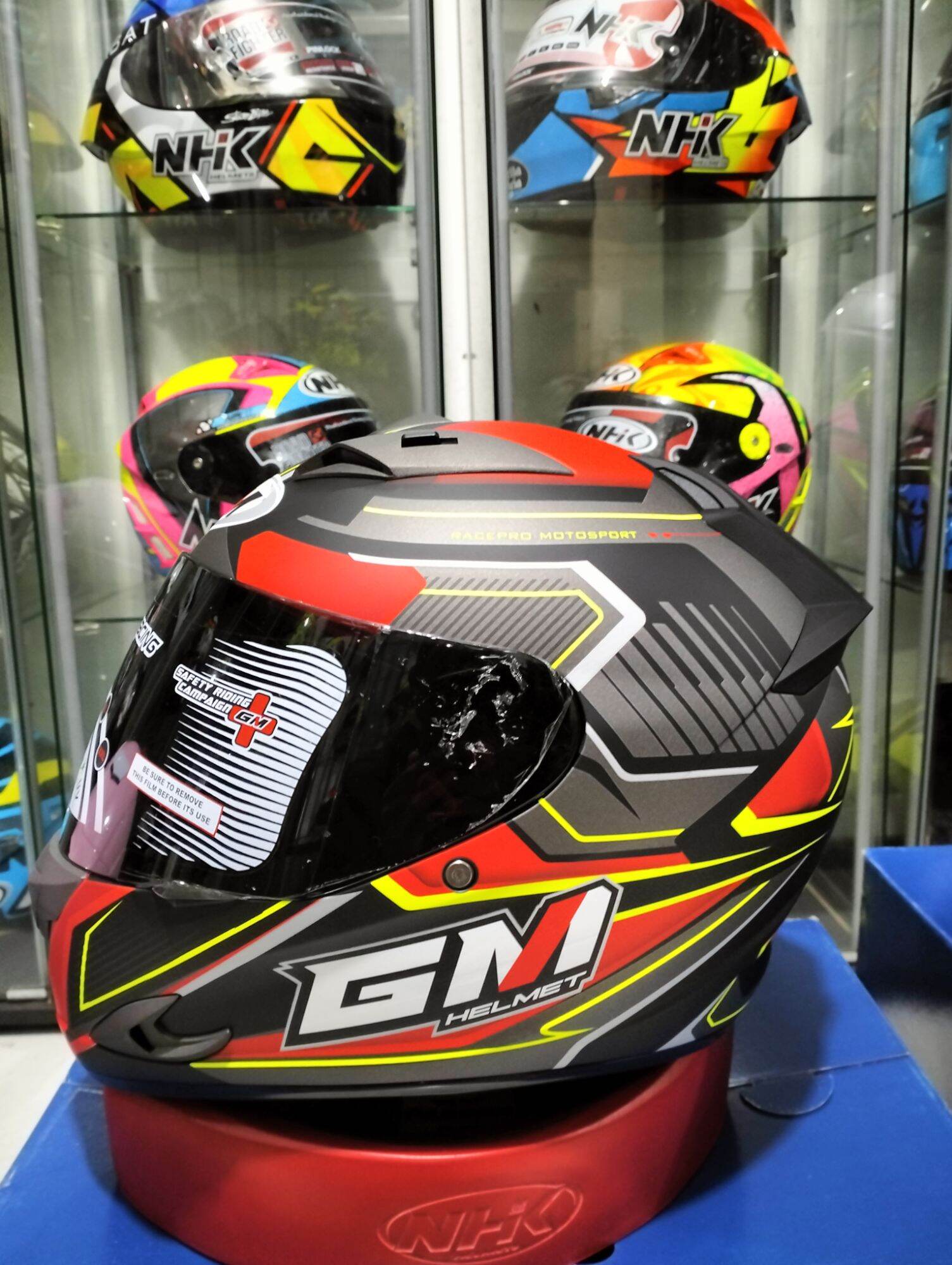 HELM GM RACE PRO TUNER BLACK RED DOFF | Lazada Indonesia