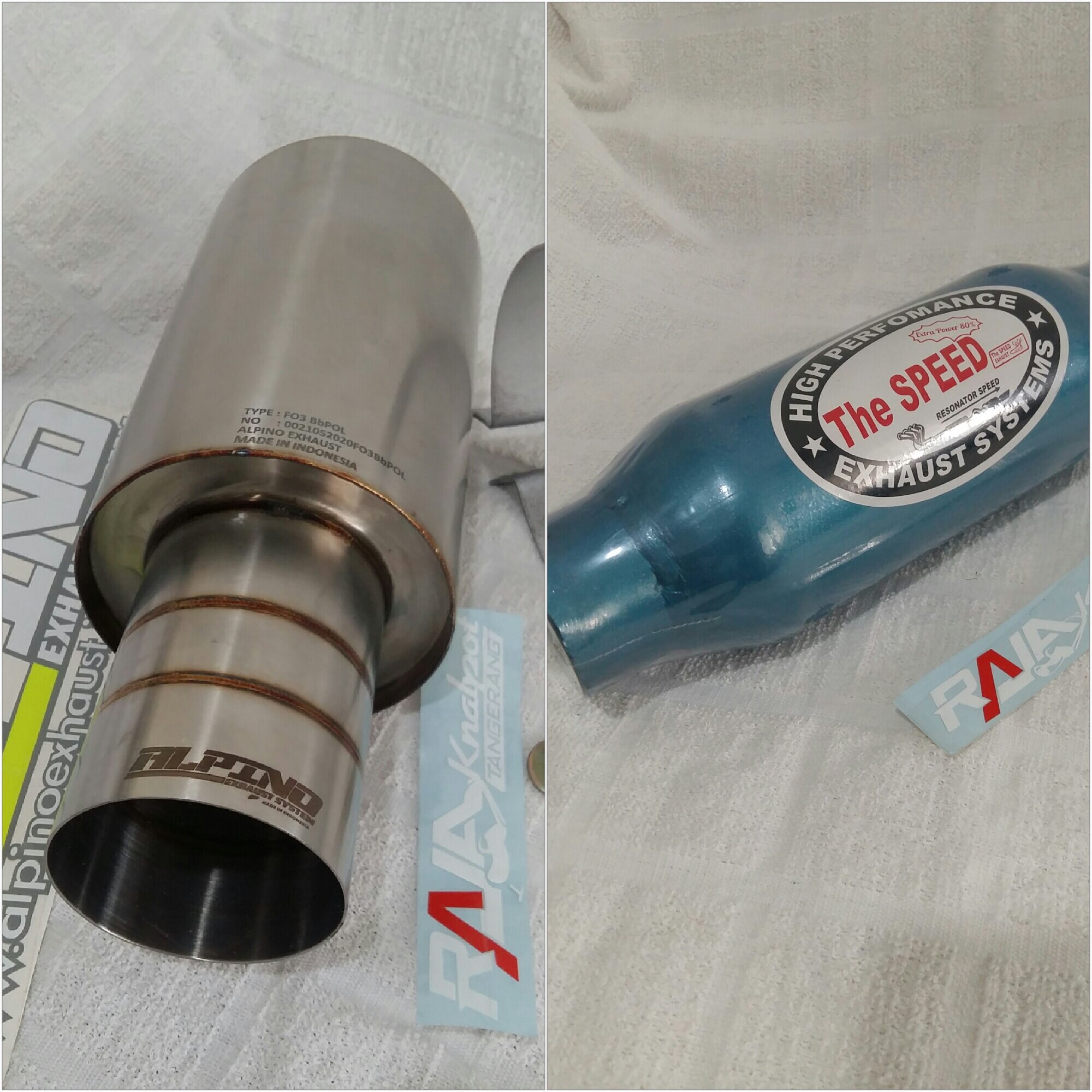 muffler alpino F03 baby kering dan resonator the speed | Lazada Indonesia