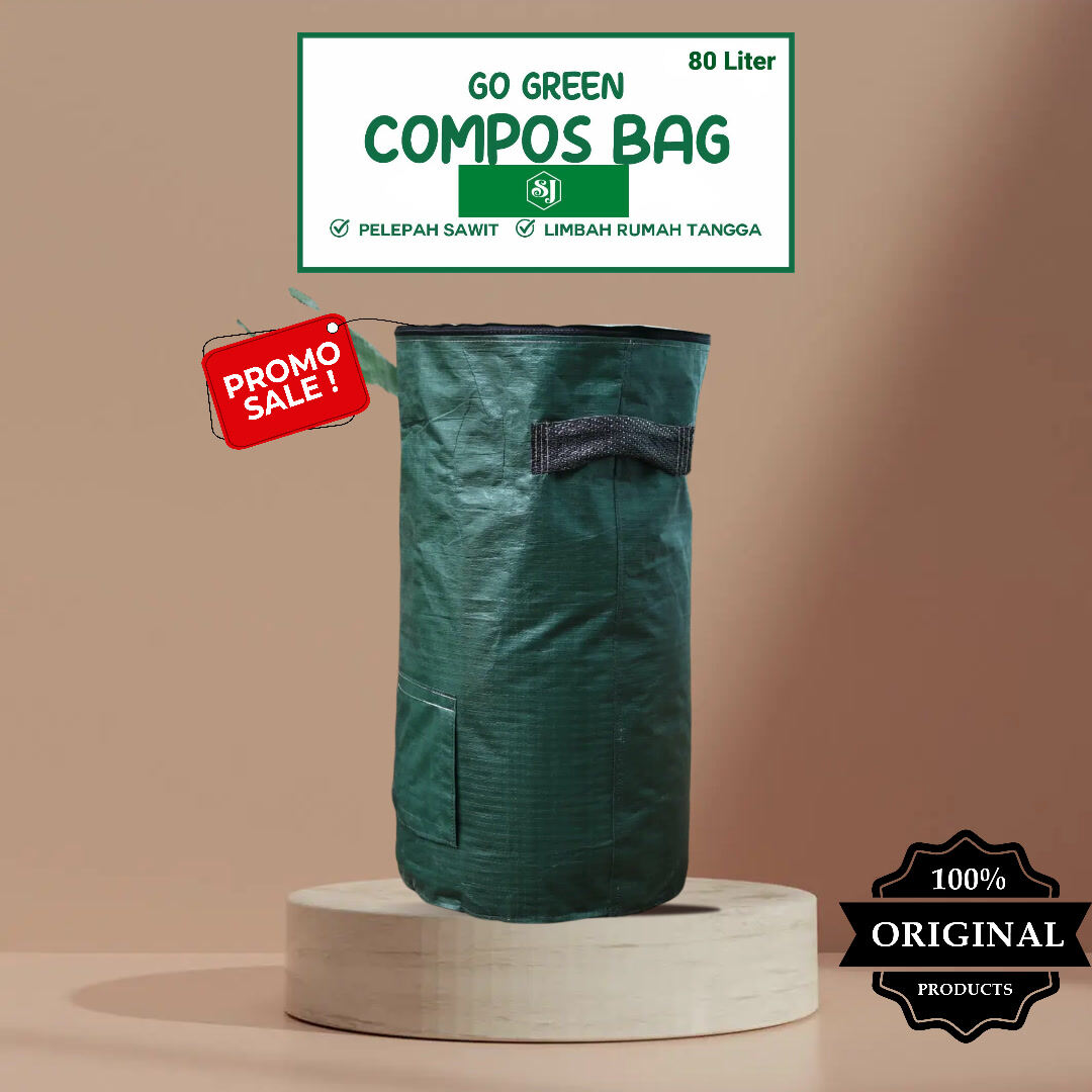 kompos bag hijau 70 x 40cm tempat daur ulang sampah organik | Lazada ...