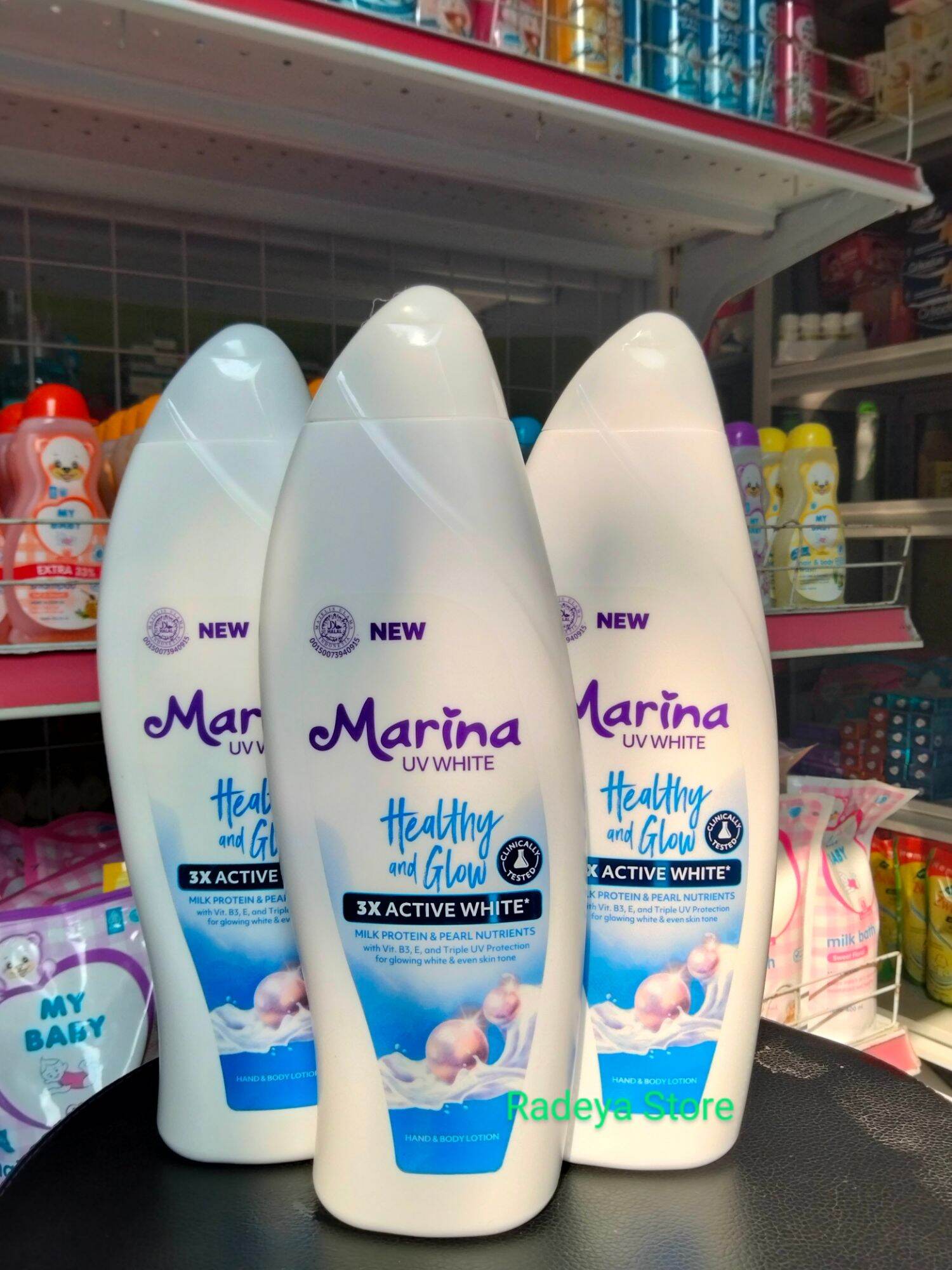 PAKET ISI 3 - Marina Healthy Glow Biru Kemasan Jumbo - 460 ML | Lazada ...