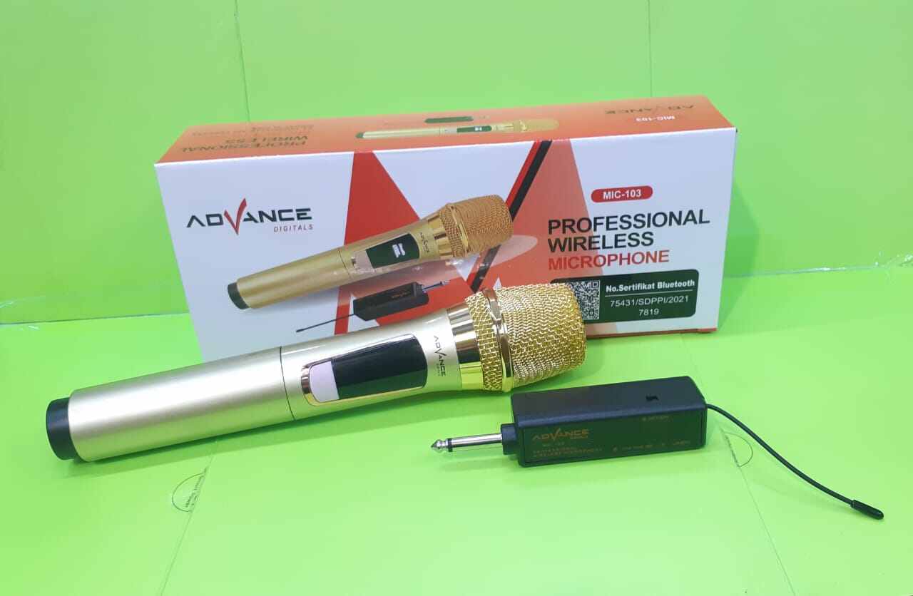 Mic Wireless Advance 103 Mic Tanpa Kabel Wireless Original | Lazada ...
