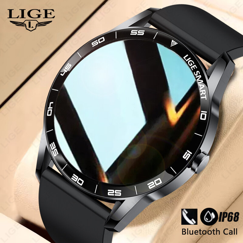 LIGE Jam Tangan Pintar Pria Panggilan Bluetooth Asli Detak Jantung Di ...