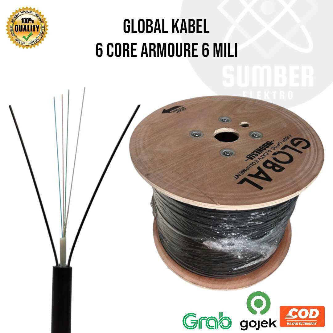GLOBAL KABEL FIBER OPTIC 6 CORE ARMOURE 6 MILI PER METER | Lazada Indonesia