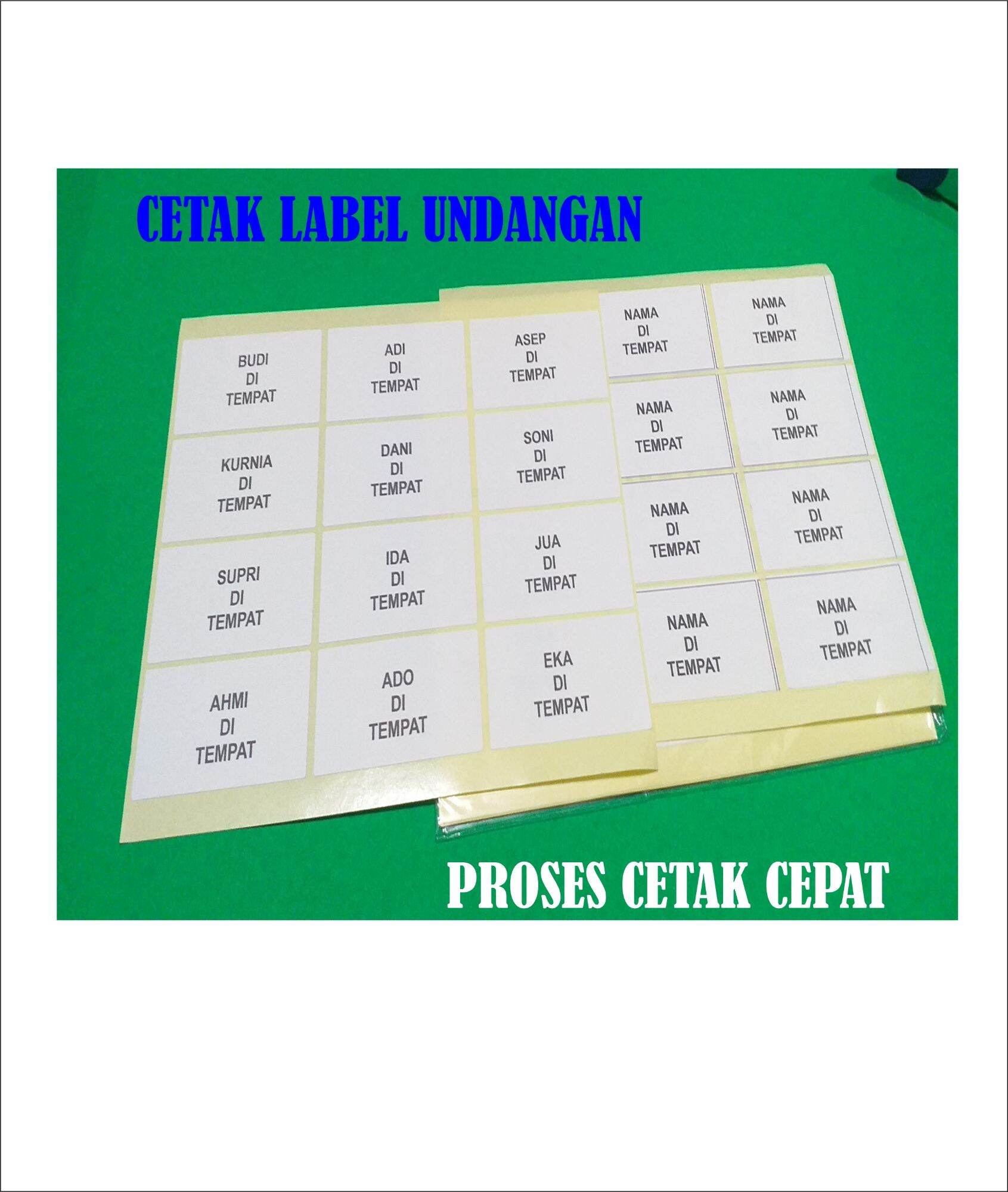 cetak nama label undangan 103( isi 1 pack 120 nama undangan) | Lazada ...