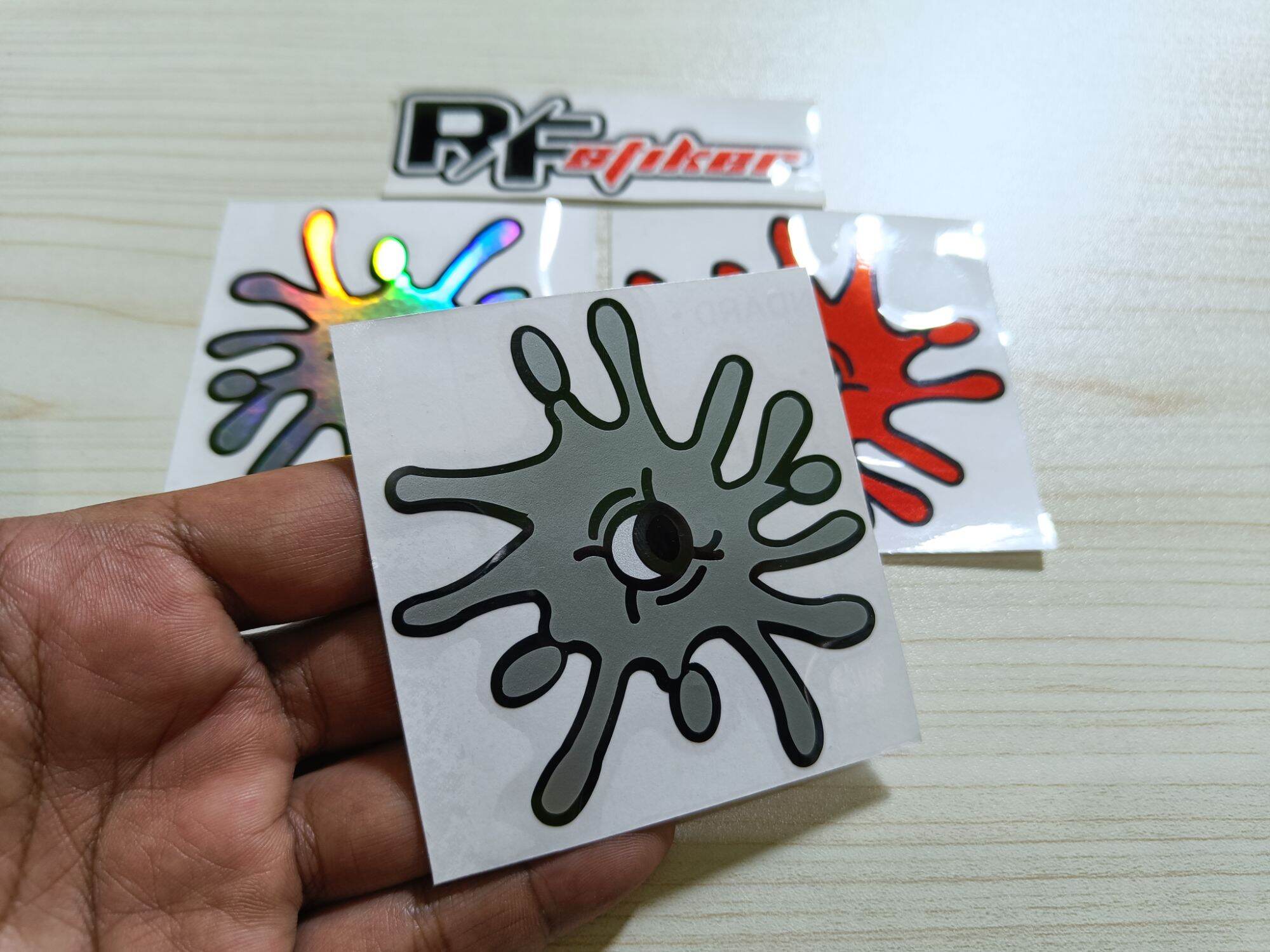 Stiker bercak warna lucu sticker motor cutting | Lazada Indonesia