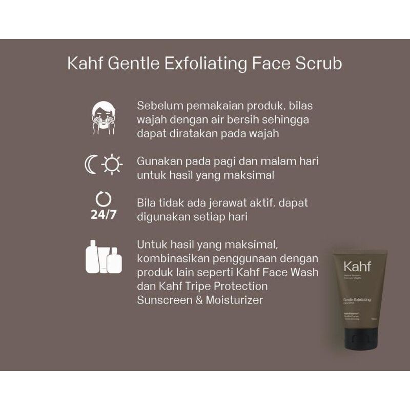 KAHF Gentle Exfoliating Face Scrub 100ml | Lazada Indonesia