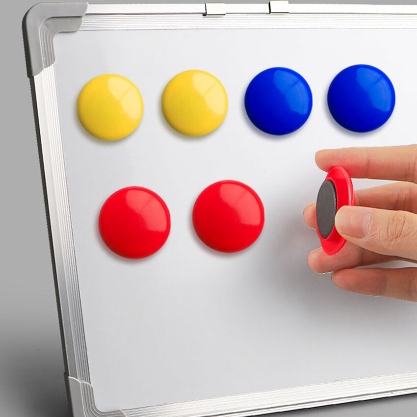 48Pcs/Set Magnet Bulat Papan Tulis Warna 3Cm Bulat Magnetic Pin ...