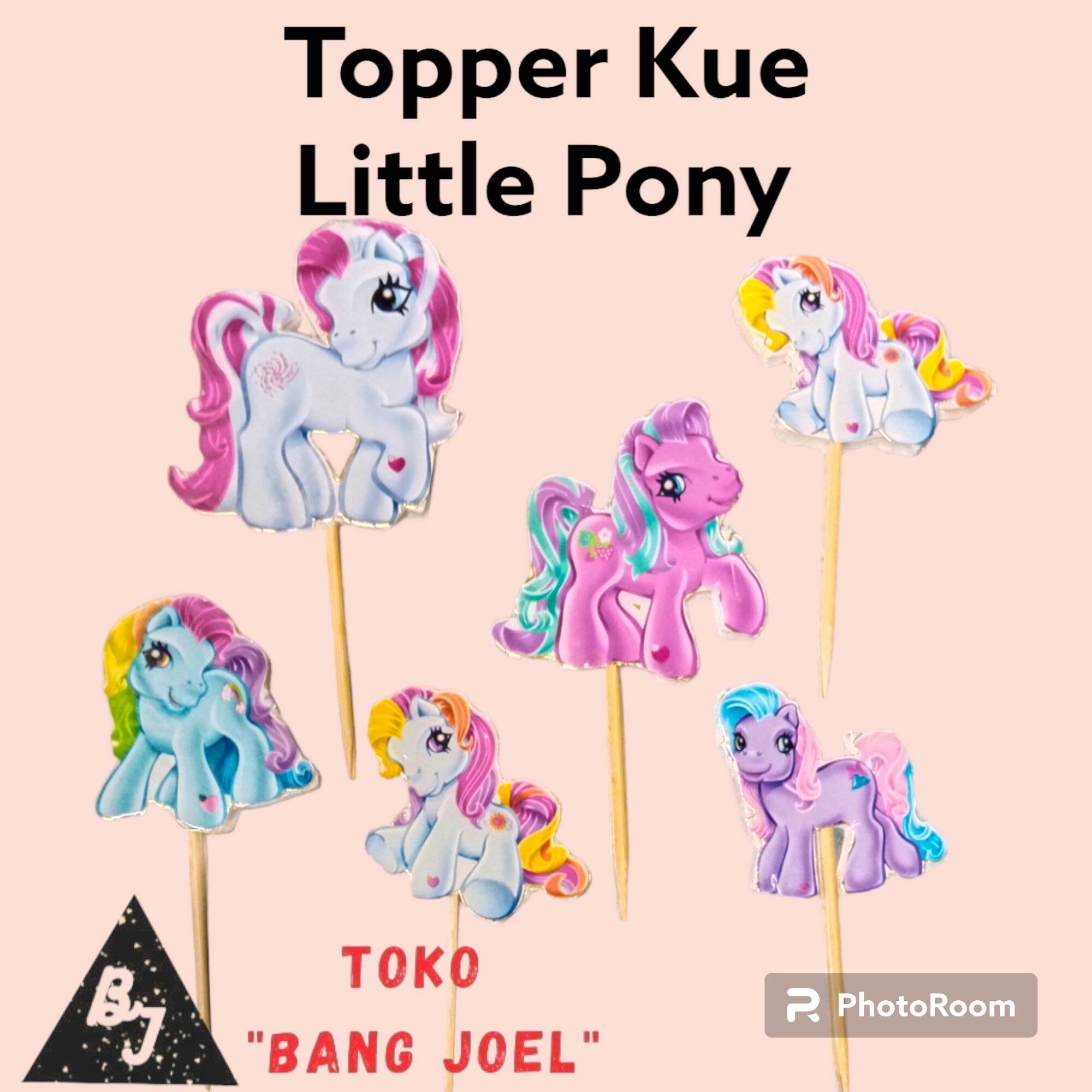 Topper Kue Little Pony / Kuda Pony / Hiasan Kue Bolu Ulang Tahun ...