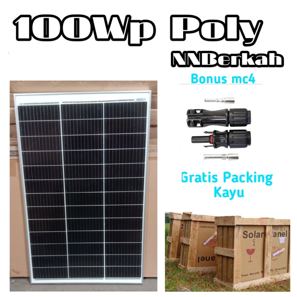 Solar Panel Maysun 100Wp Poly Solar Cell Panel Surya 100 Watt | Lazada Indonesia