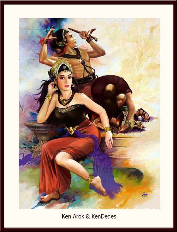 POSTER CETAK, KEN AROK DAN KEN DEDES, UKURAN JUMBO 100 X 70 CM/ Hiasan ...