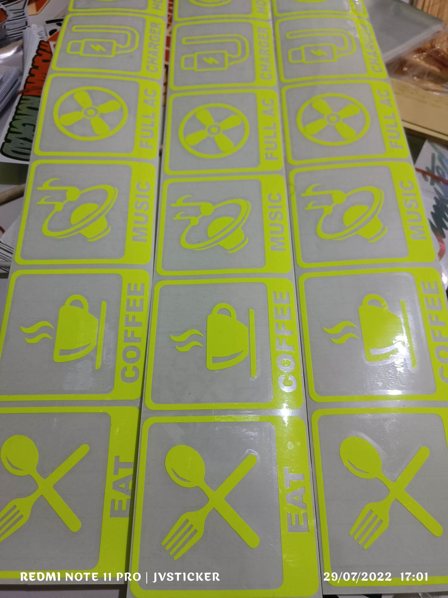 sticker fasilitas ukuran 100 x 15 cm cutting sticker mobil | Lazada ...