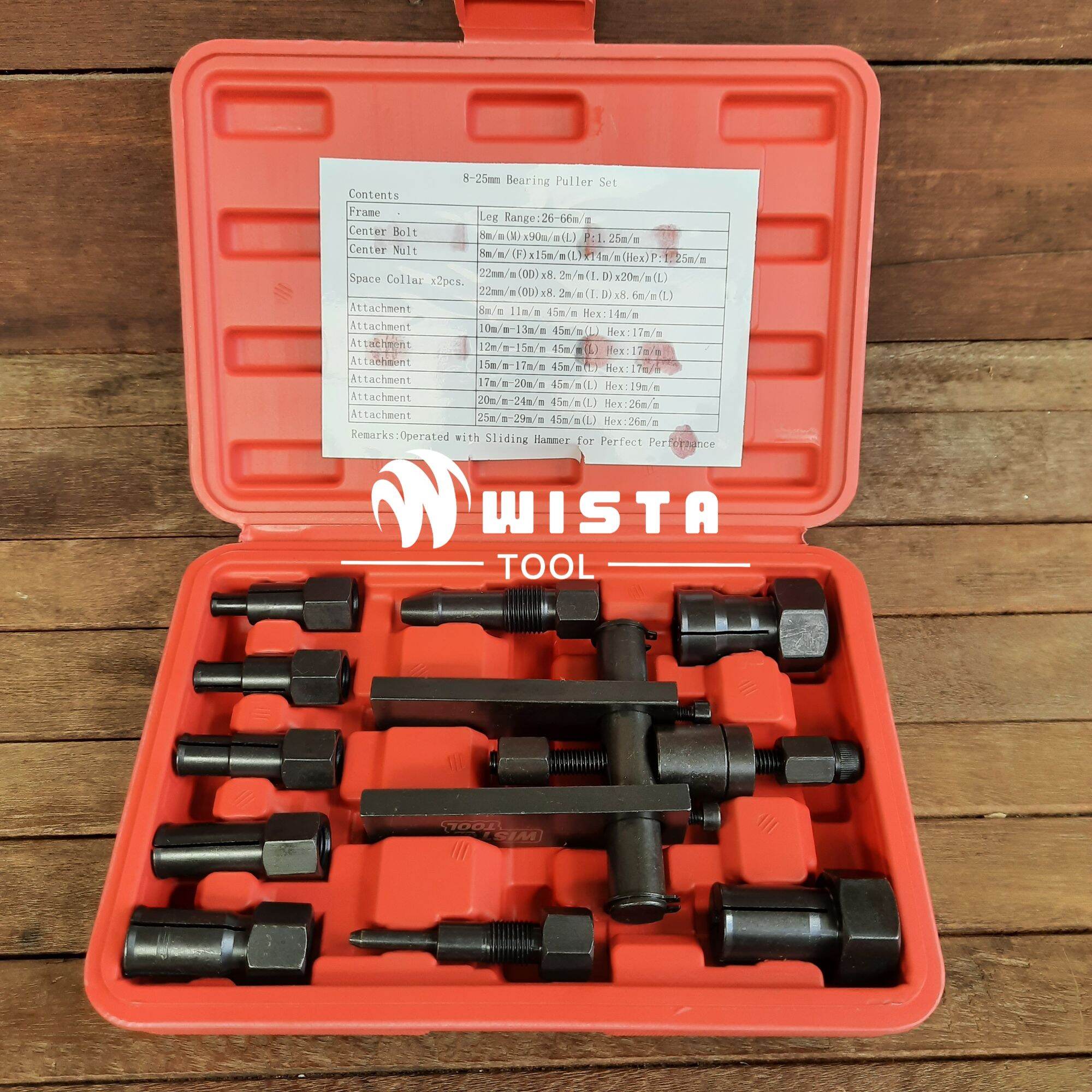10 pcs Bearing Puller set WISTA TOOL treker Pembuka Bearing HEAVY DUTY ...